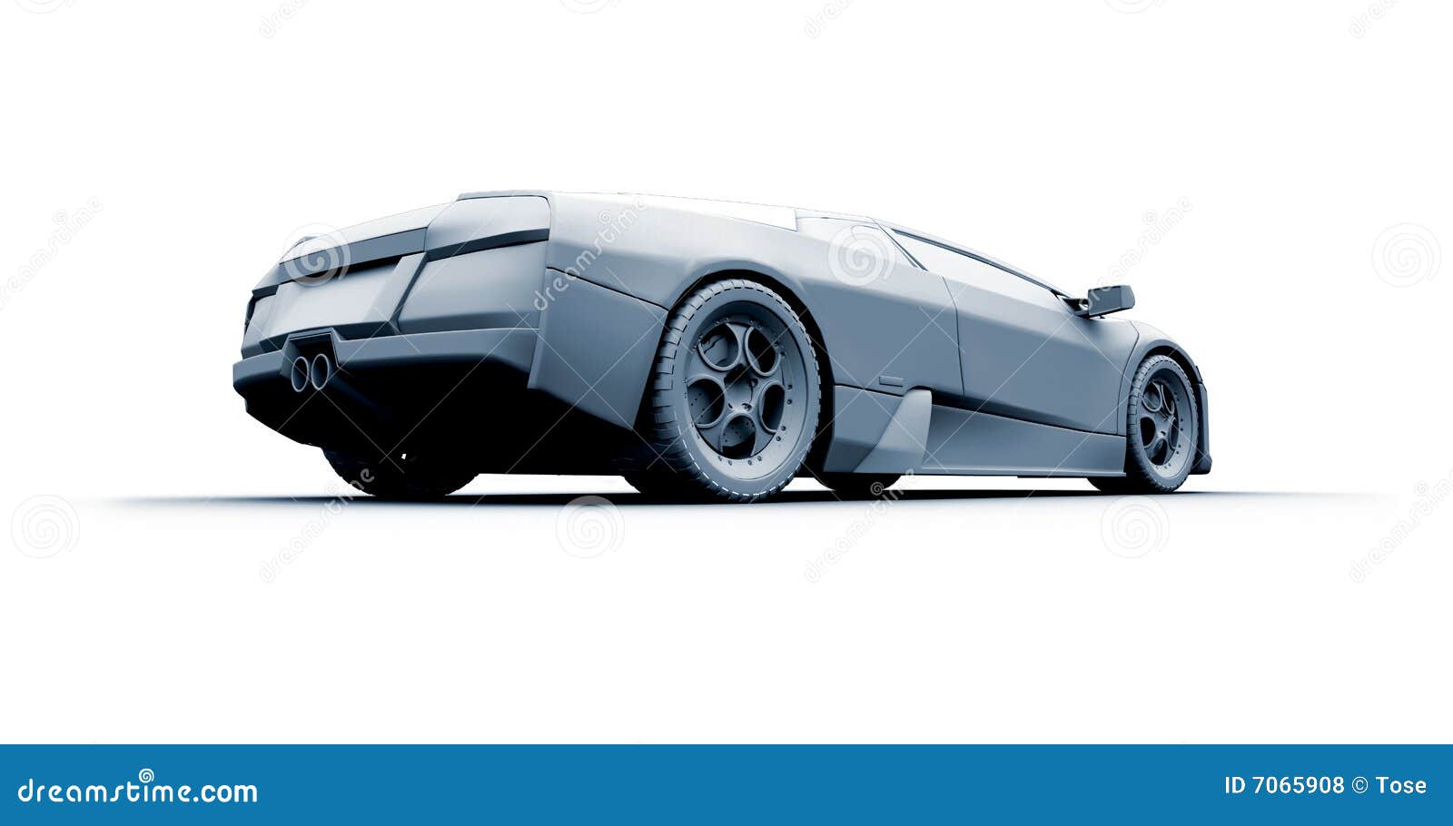 Fast sports car. 3D model stock illustration. Illustration of road ...