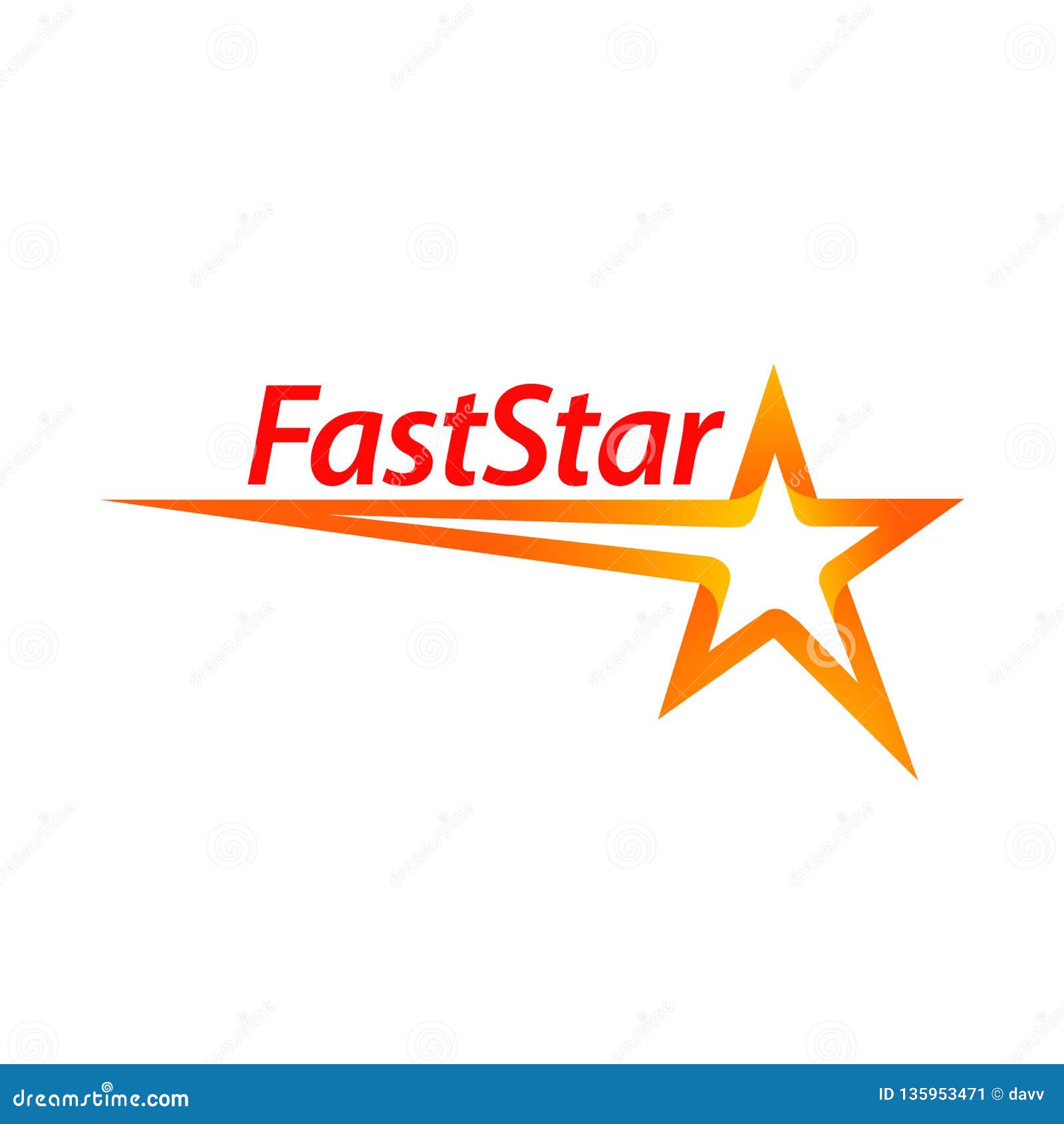 Fast Star Shape Logo Concept Design Template Idea Stock Vector ...