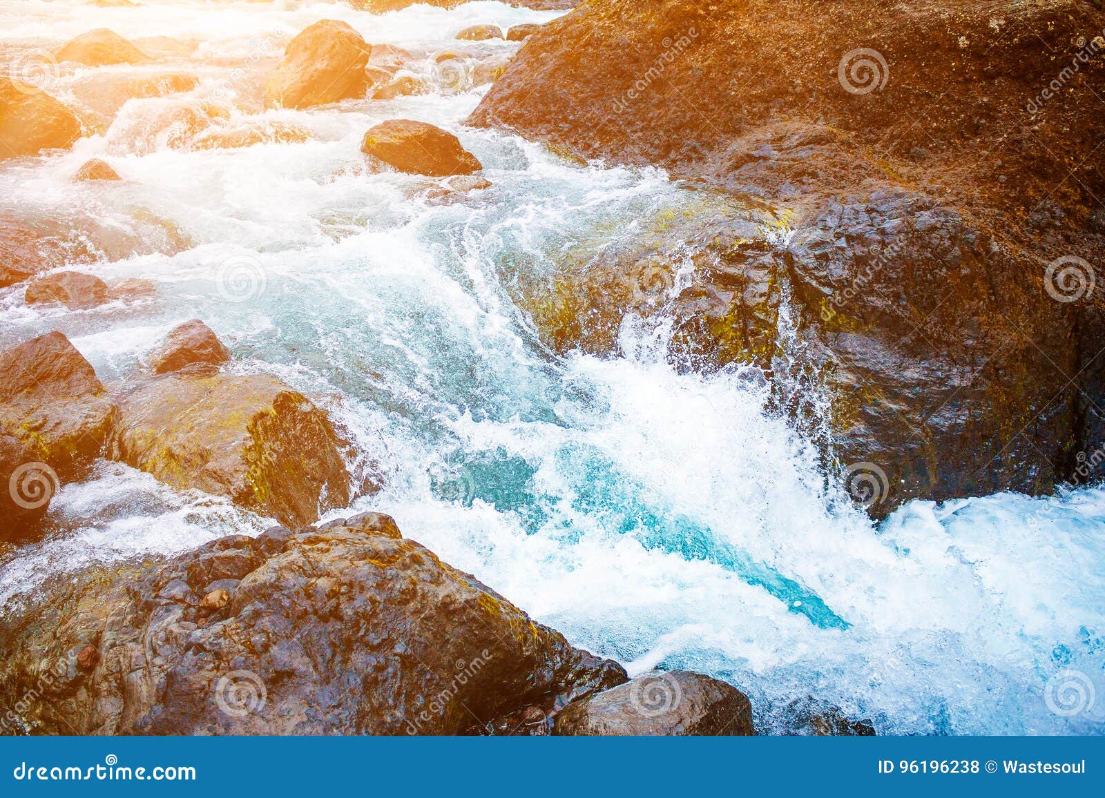 Fast Steam of the Mountain River Stock Photo - Image of river, natural ...