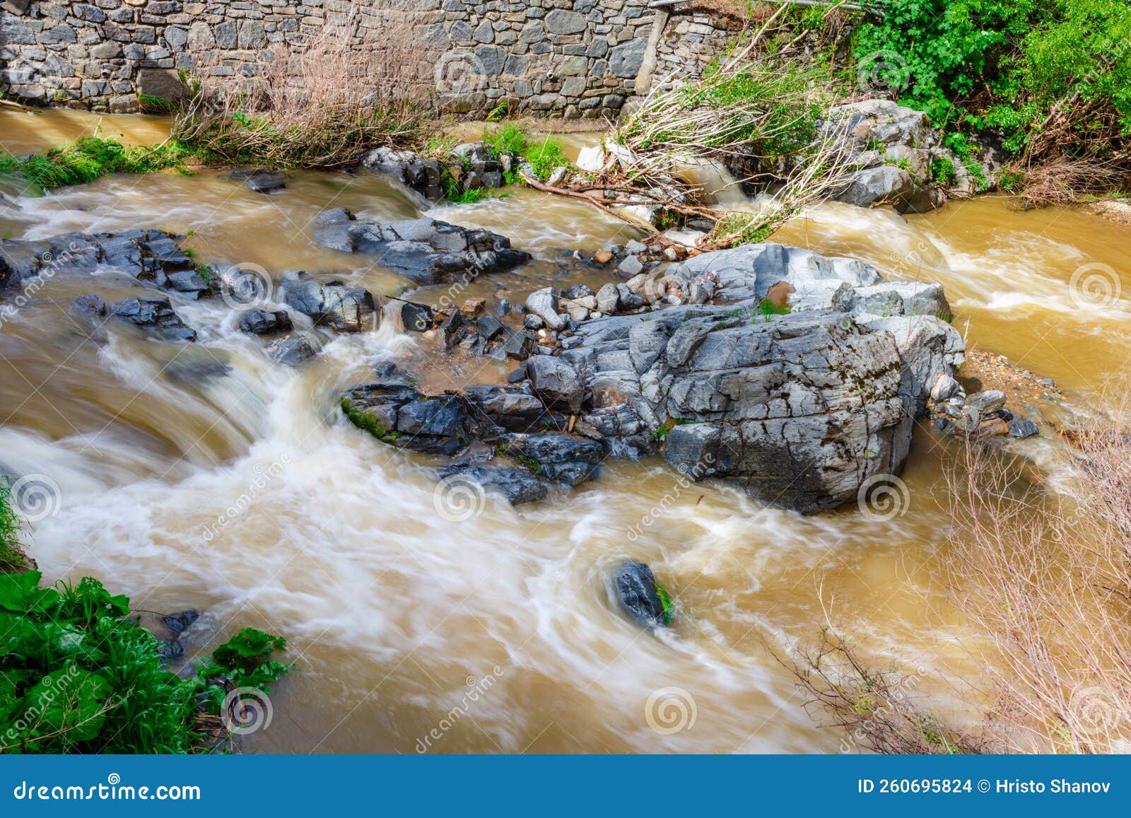 Fast Stream River from Mountains in Spring Stock Photo - Image of river ...