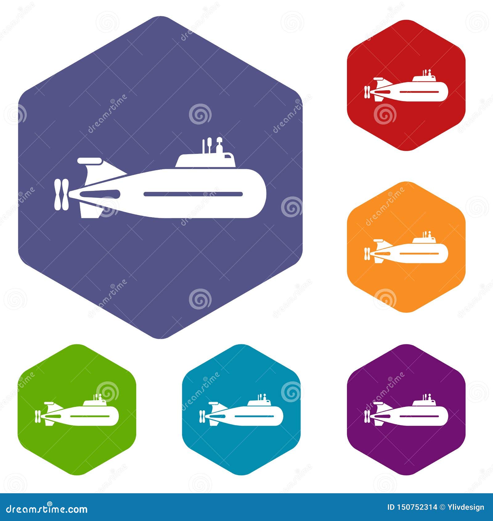 Fast Submarine Icon, Simple Style. Stock Vector - Illustration of ...