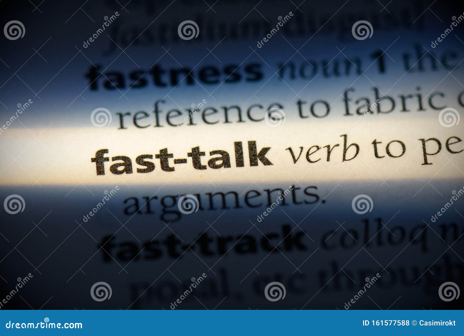 Fast-talk stock photo. Image of printed, thesaurus, detail - 161577588