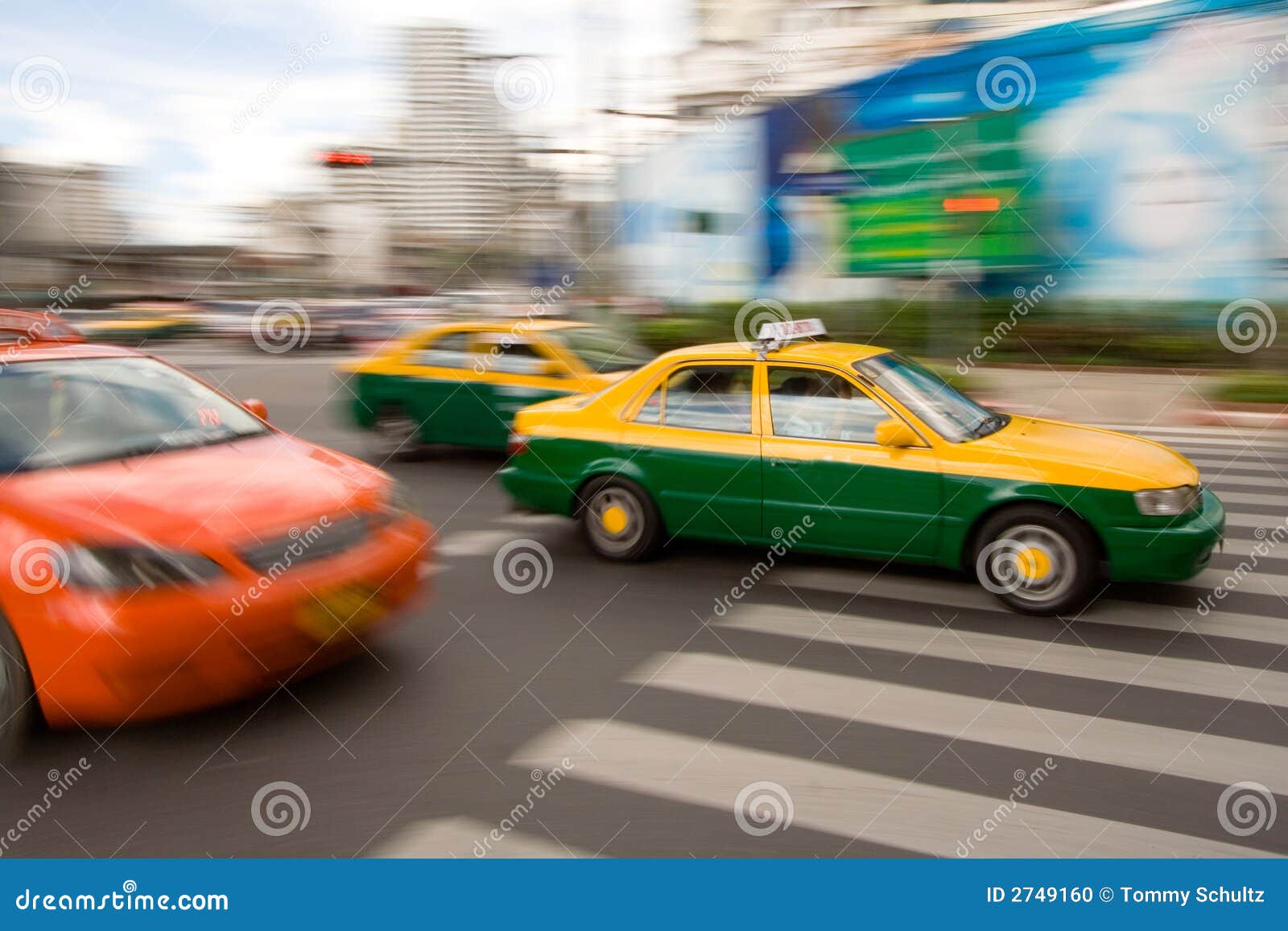 Fast taxi in city traffic stock photo. Image of city, blurred - 2749160