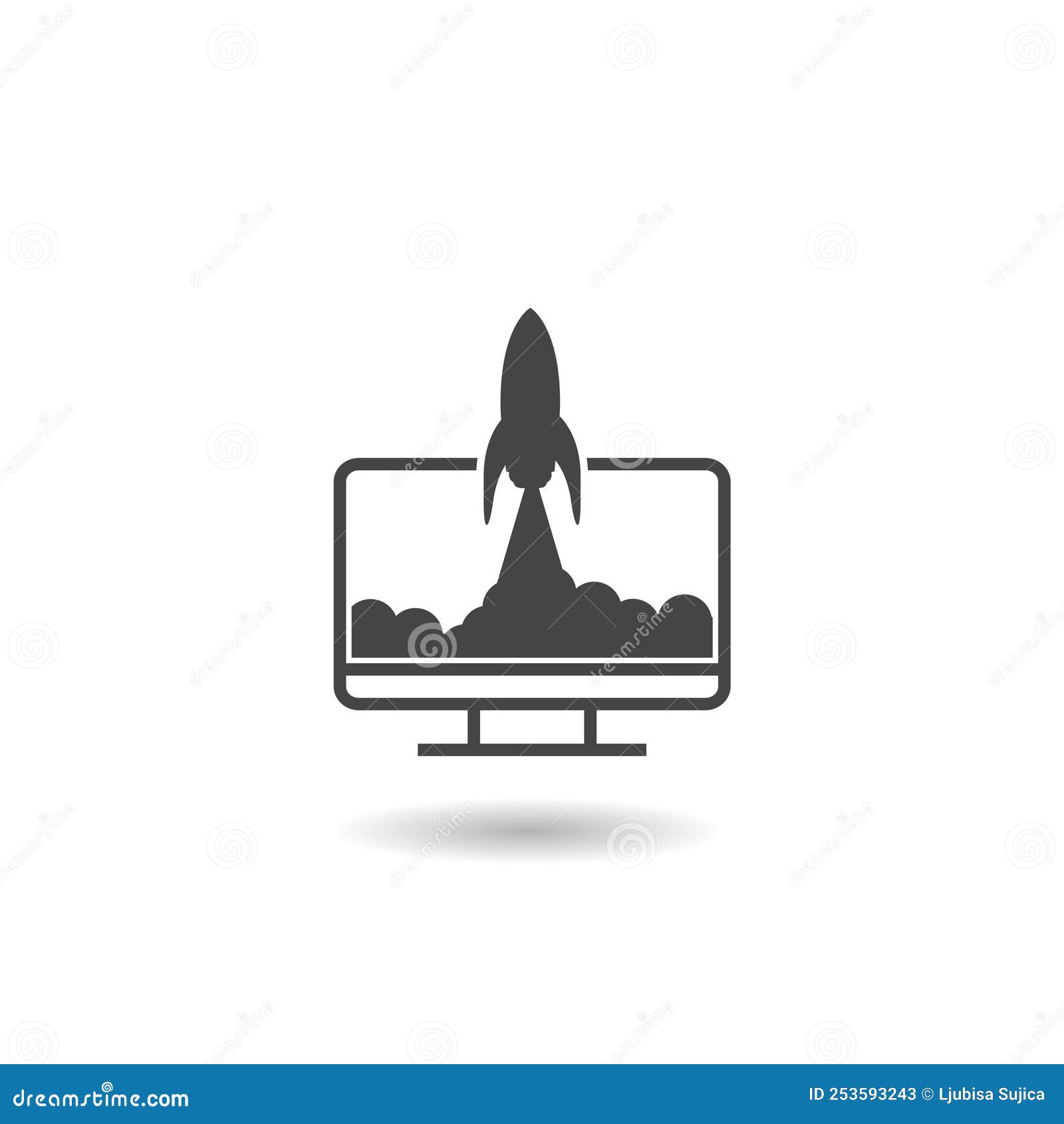 Fast Technology Logo Designs Concept with Shadow Stock Vector ...