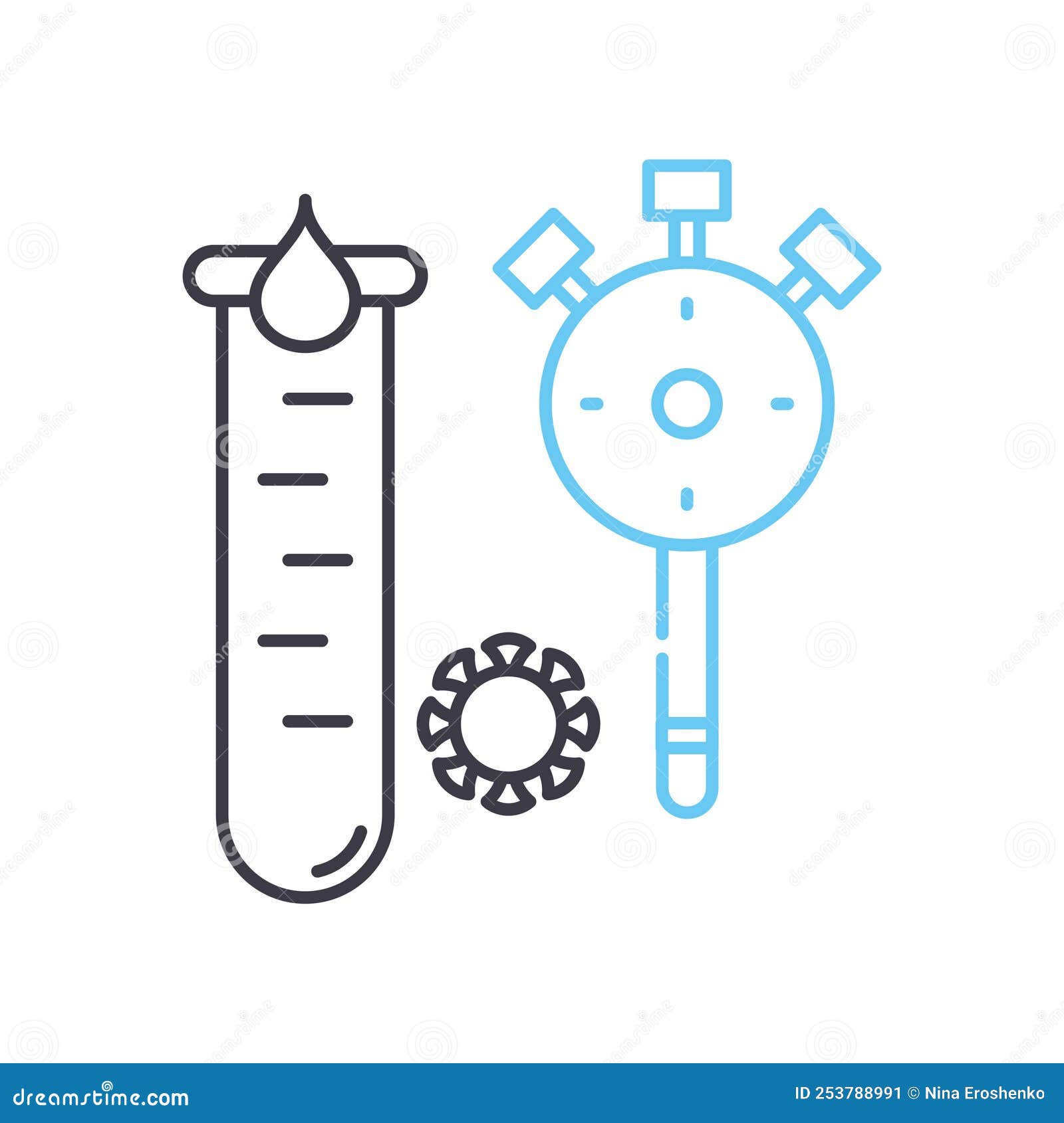 Fast Testing Line Icon, Outline Symbol, Vector Illustration, Concept ...