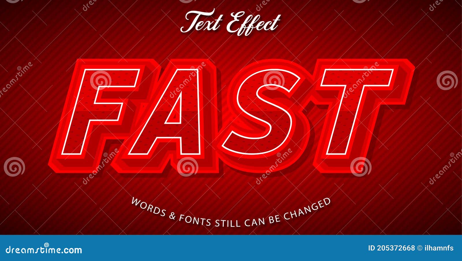 Fast Editable Text Effect Style Stock Vector - Illustration of bold ...