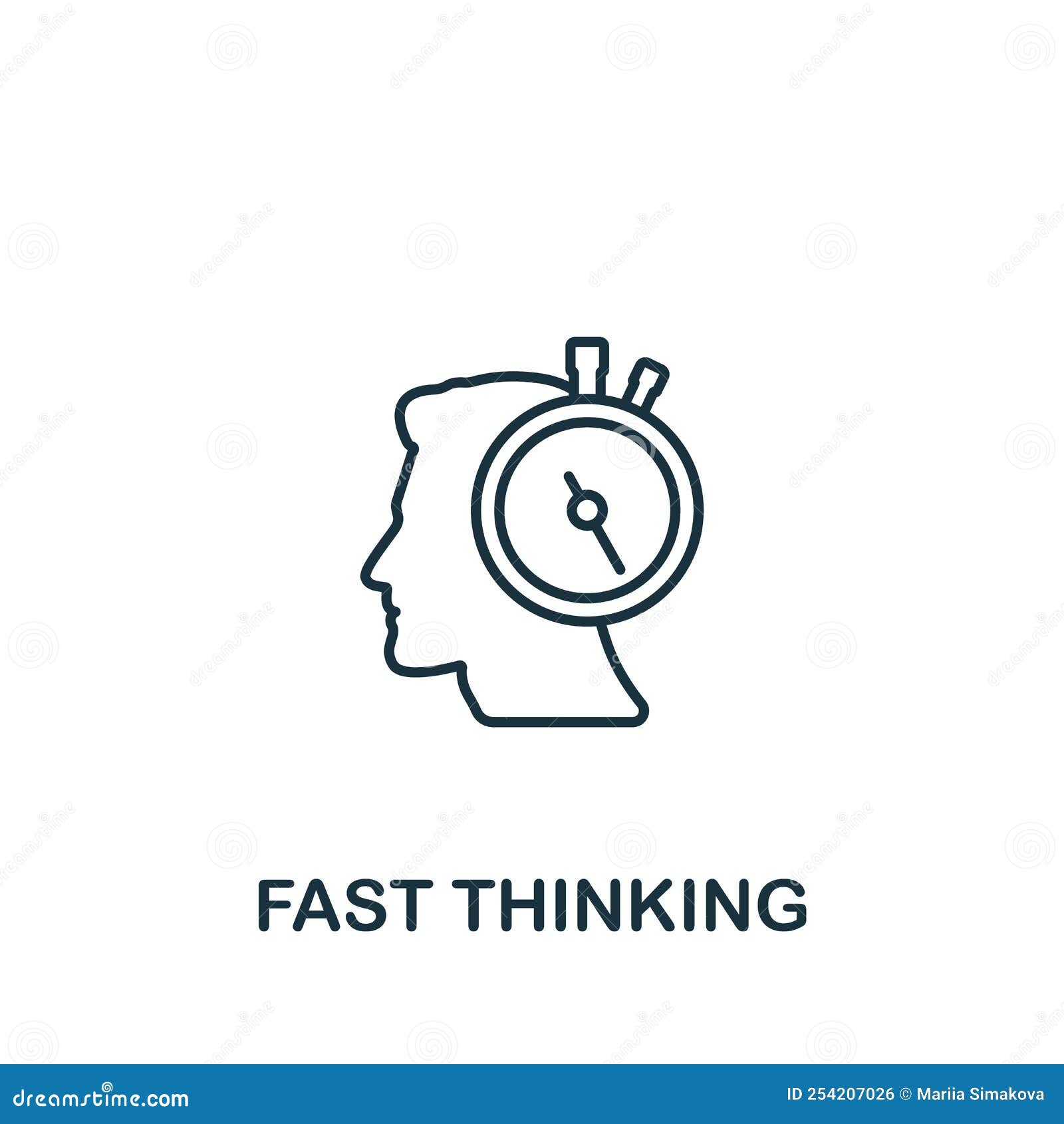 Fast Thinking Icon. Line Simple Personality Icon for Templates, Web ...