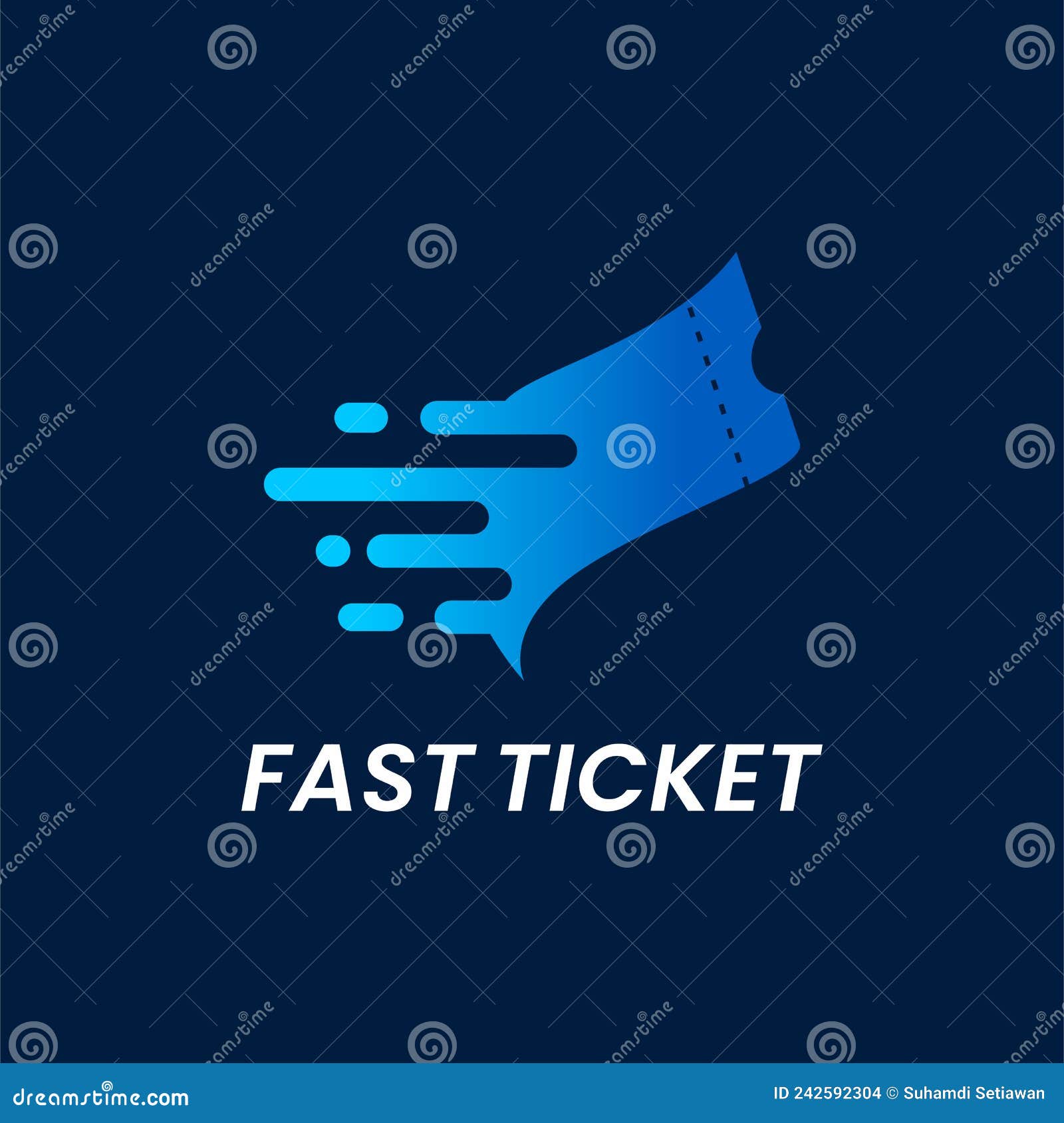 Fast Ticket Logo Design Vector Stock Vector - Illustration of ...