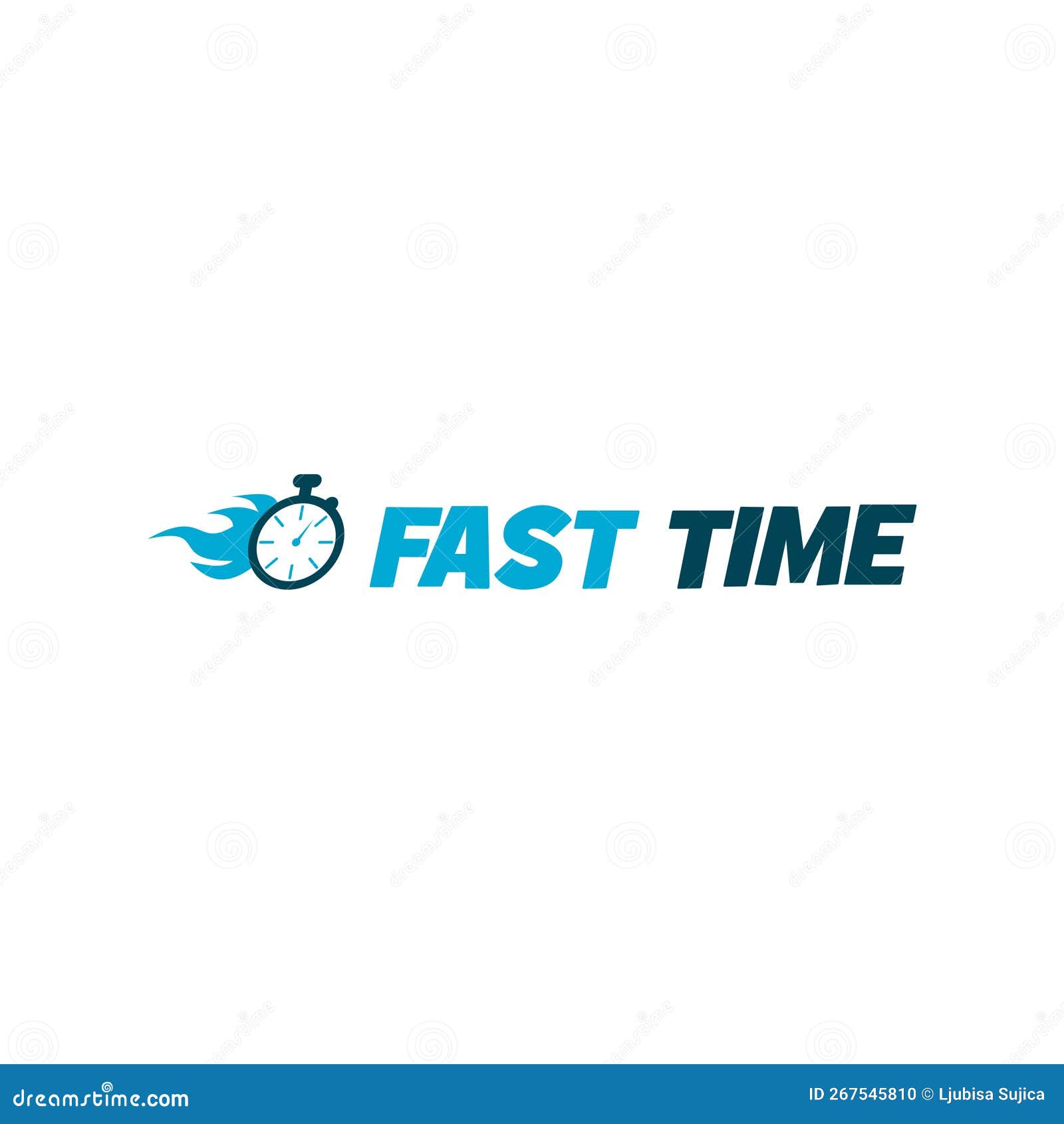 Fast Time, Clock, Time Logo Icon Isolated on White Background Stock ...