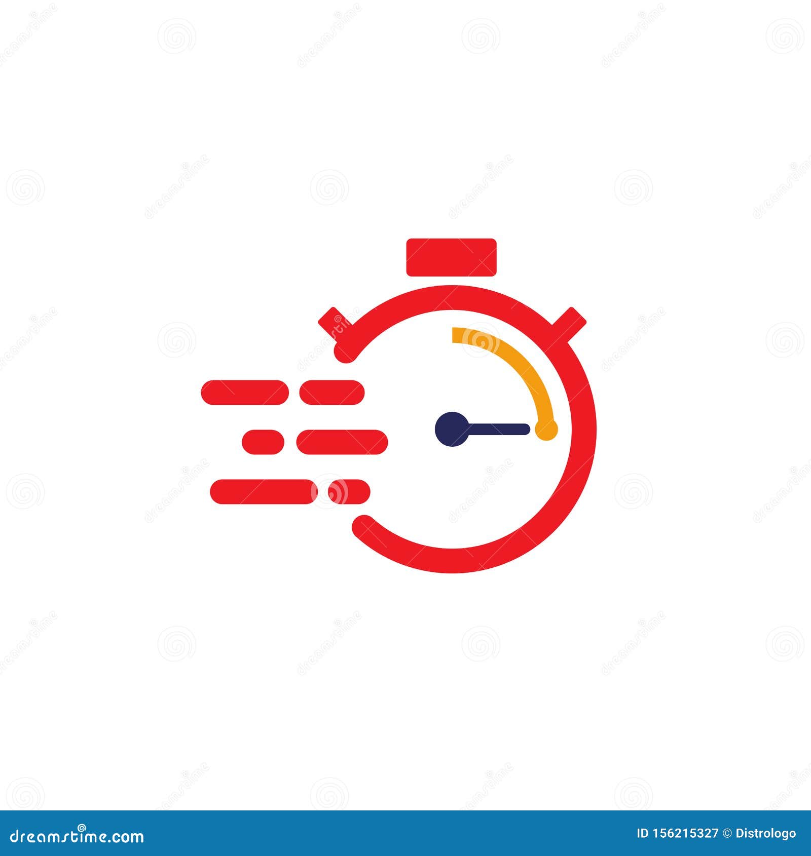 Fast Time Delivery Icon. Stopwatch in Motion. Deadline Concept Design ...