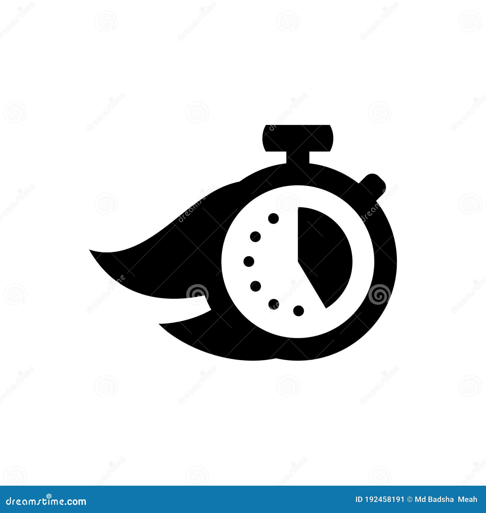 Fast Time Icon stock vector. Illustration of illustrations - 192458191