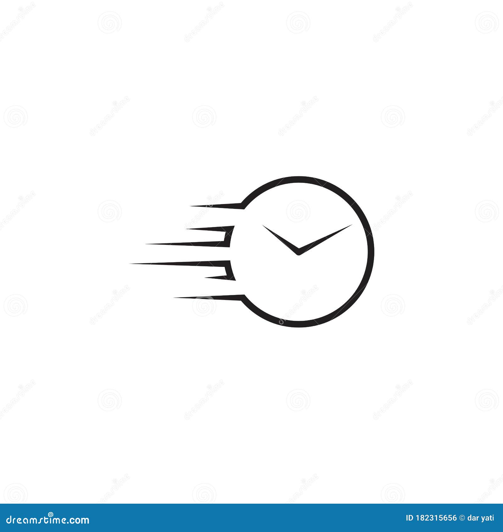 Fast Time Icon Logo Design stock vector. Illustration of stopwatch ...