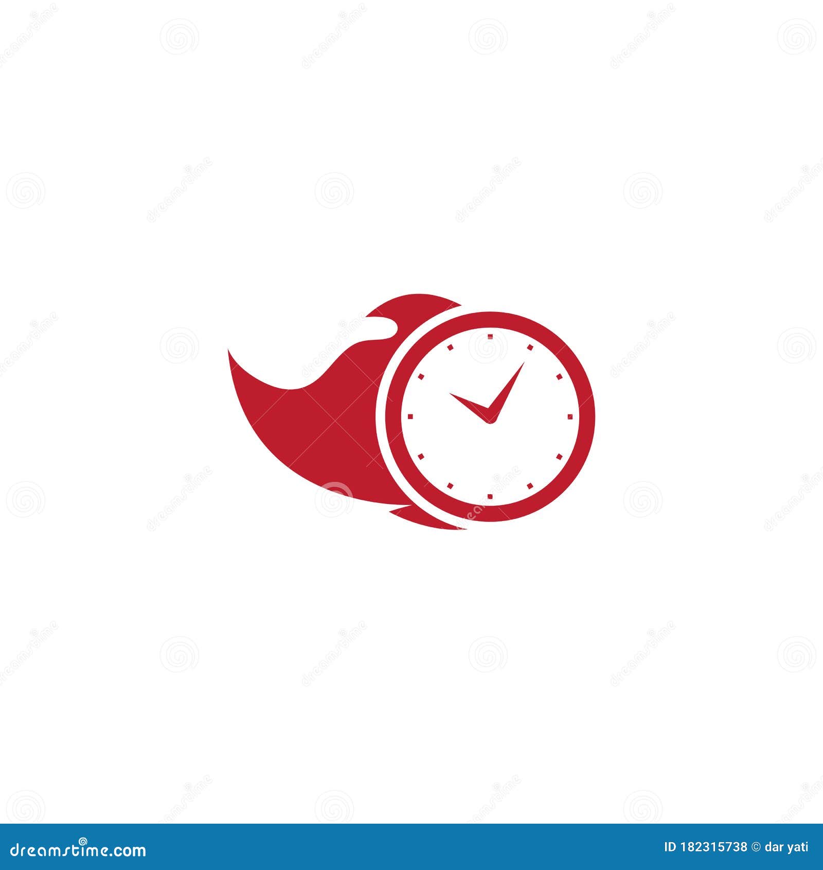 Fast Time Icon Logo Design stock vector. Illustration of clock - 182315738