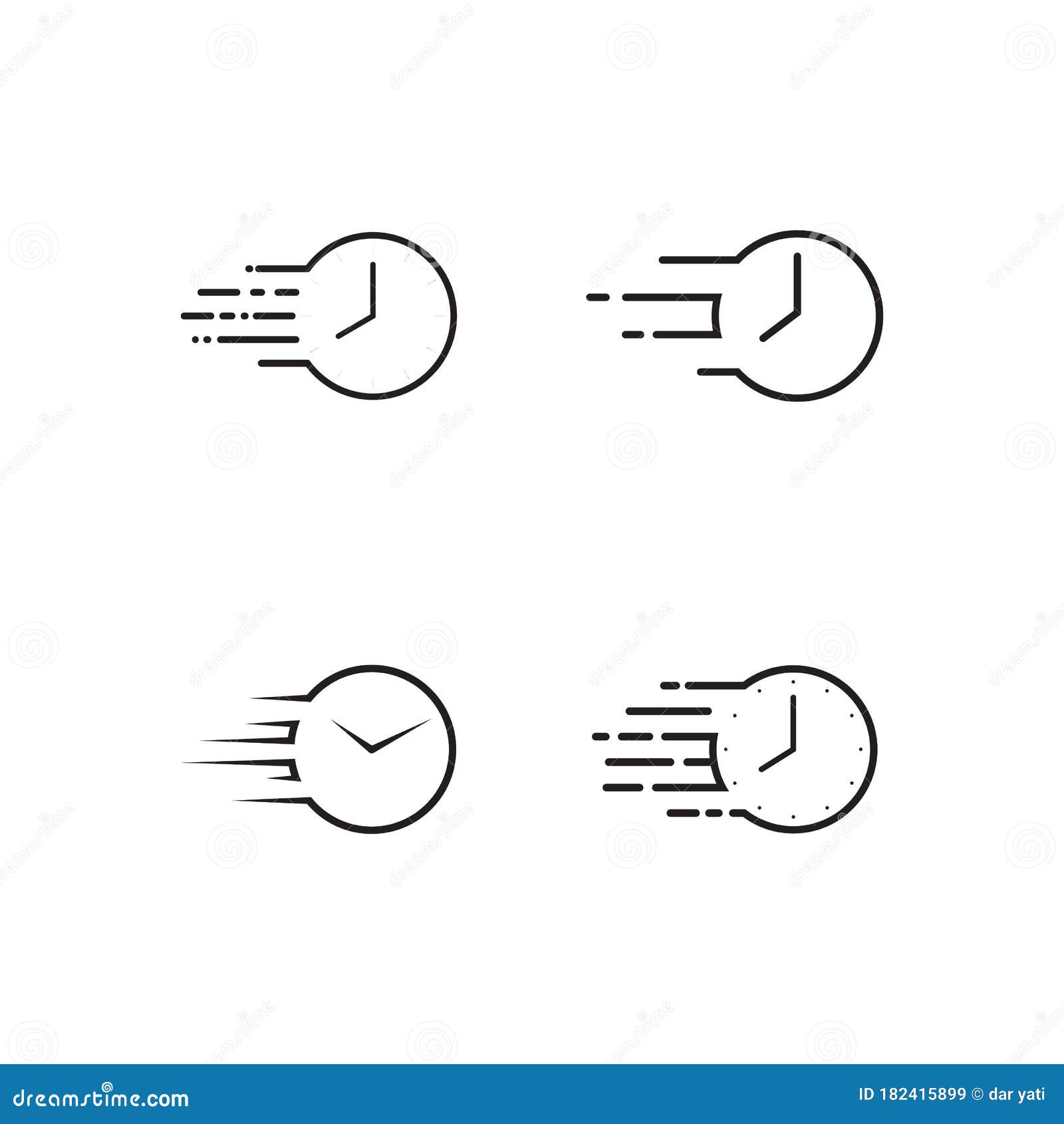Fast Time Icon Logo Design stock vector. Illustration of transportation ...
