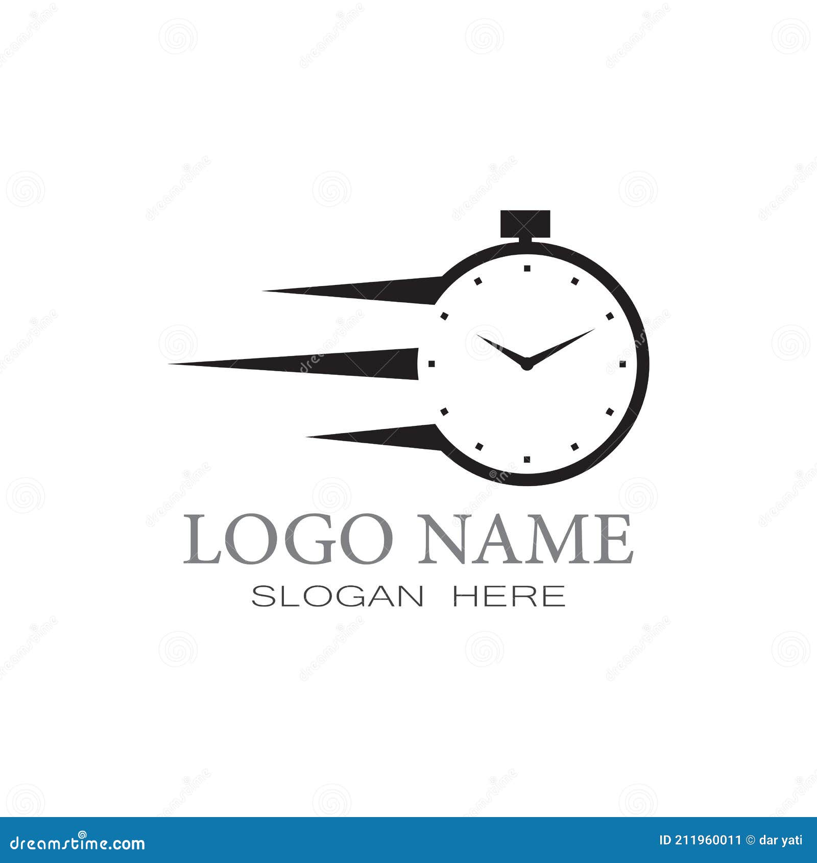 Fast Time Icon Logo Design Vector Stock Vector - Illustration of watch ...