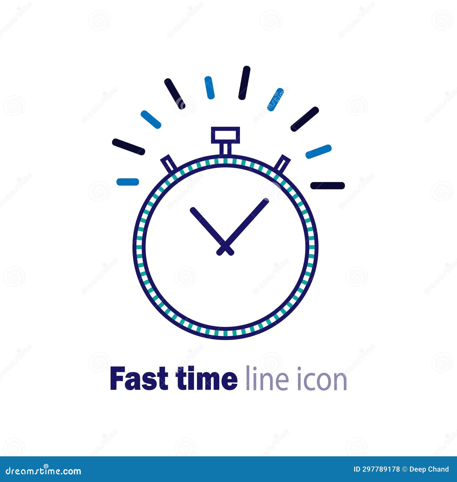 Fast time icon stock illustration. Illustration of deadline - 297789178