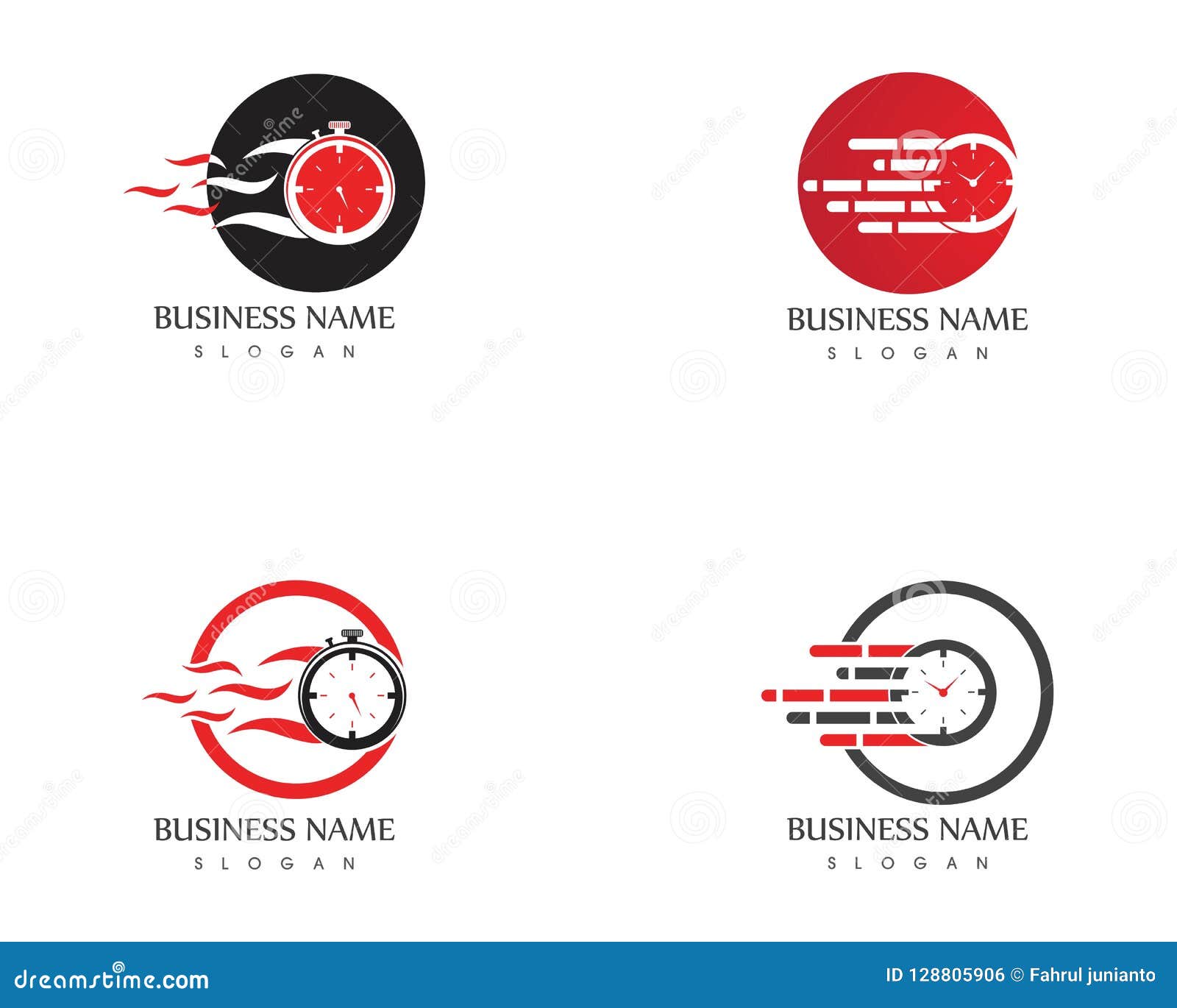 Fast Time Logo Design Concept Stock Vector - Illustration of display ...