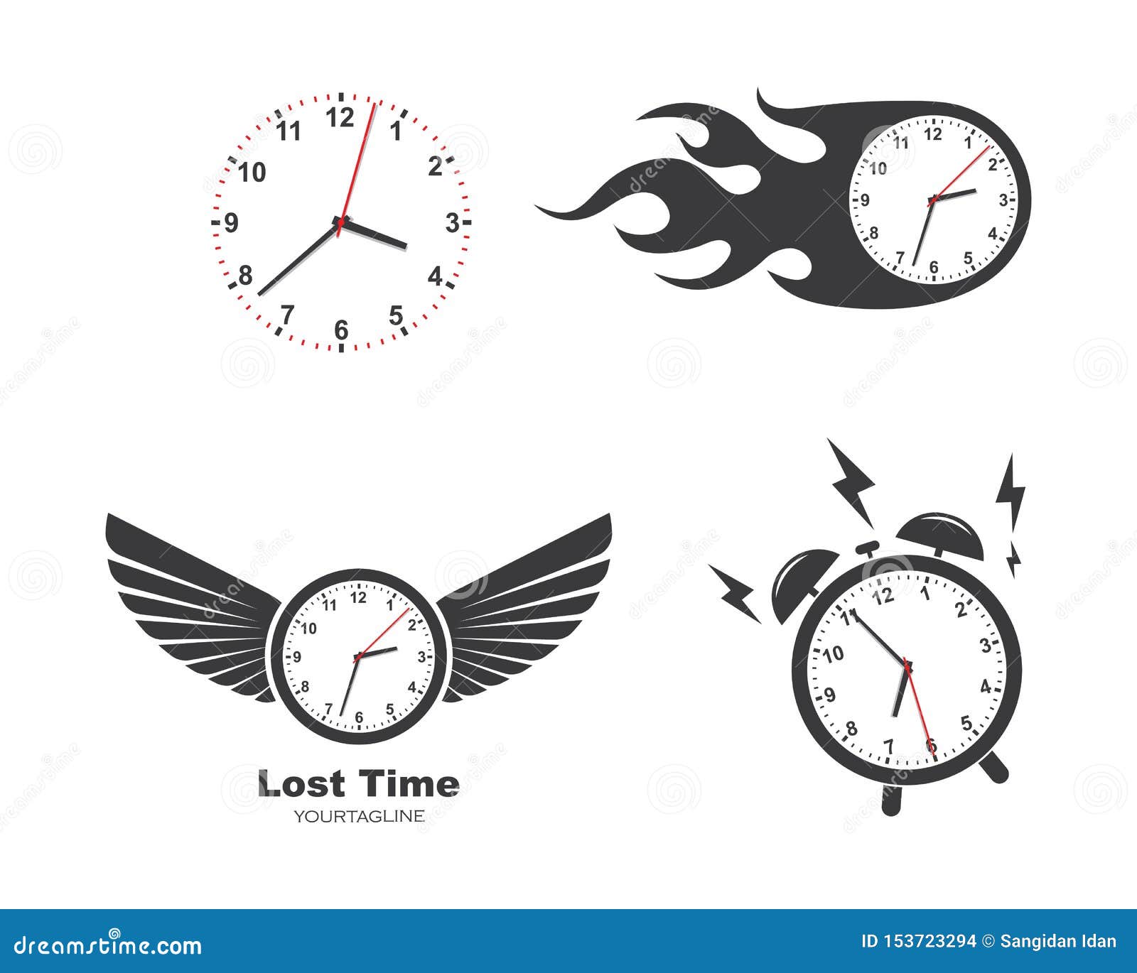 Fast in Time Logo Icon Illustration Design Vector Stock Vector ...