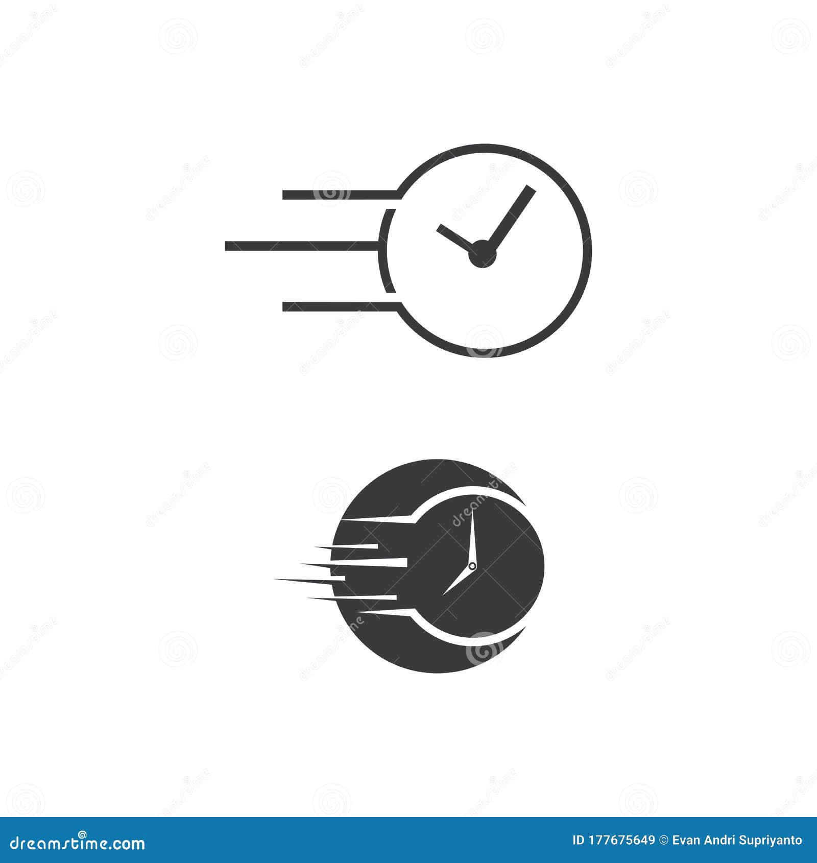 Fast Time Logo Template Vector Stock Vector - Illustration of second ...