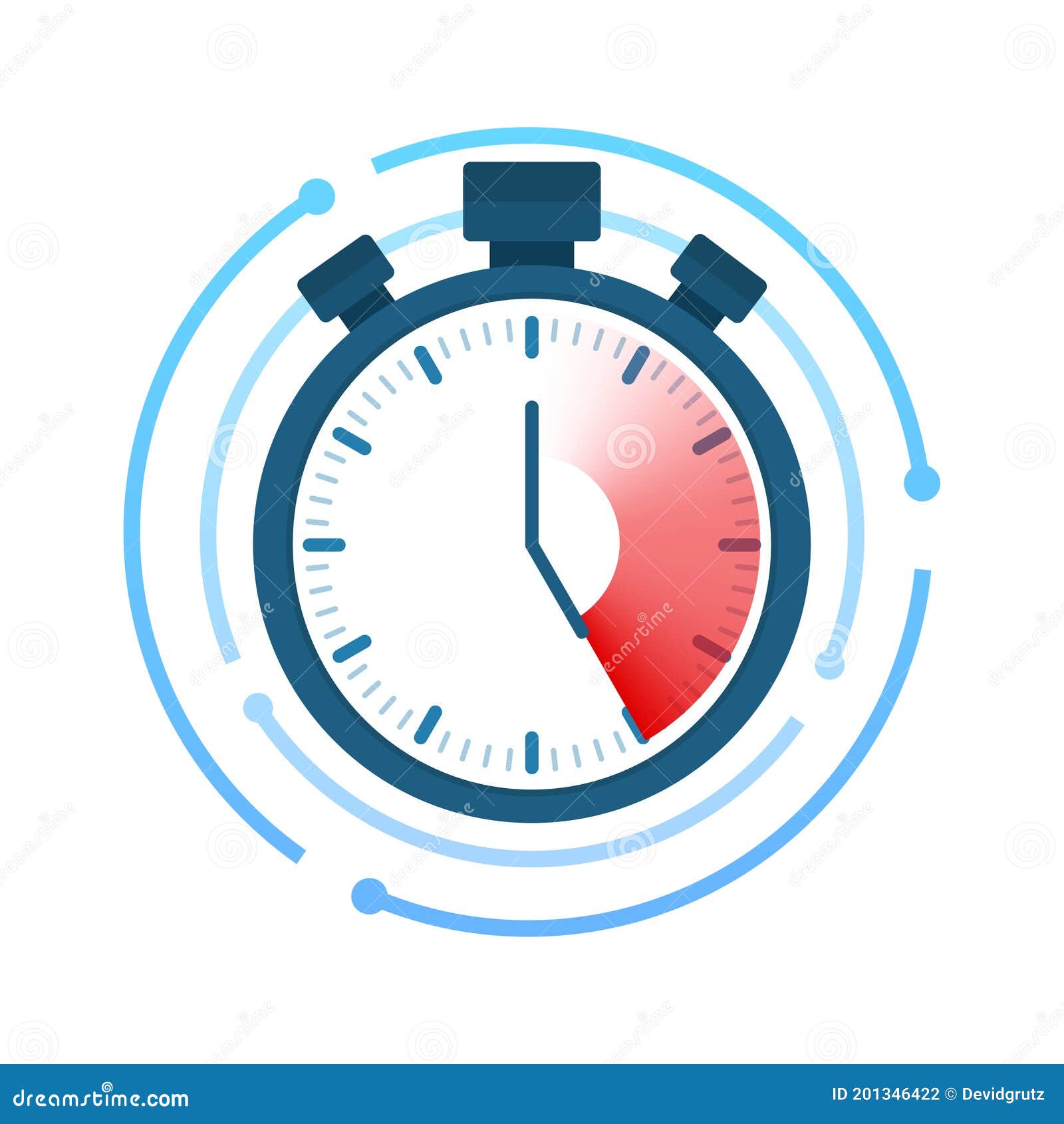 Fast Time. Stopwatch Icon. Time Management. Vector Stock Illustration ...