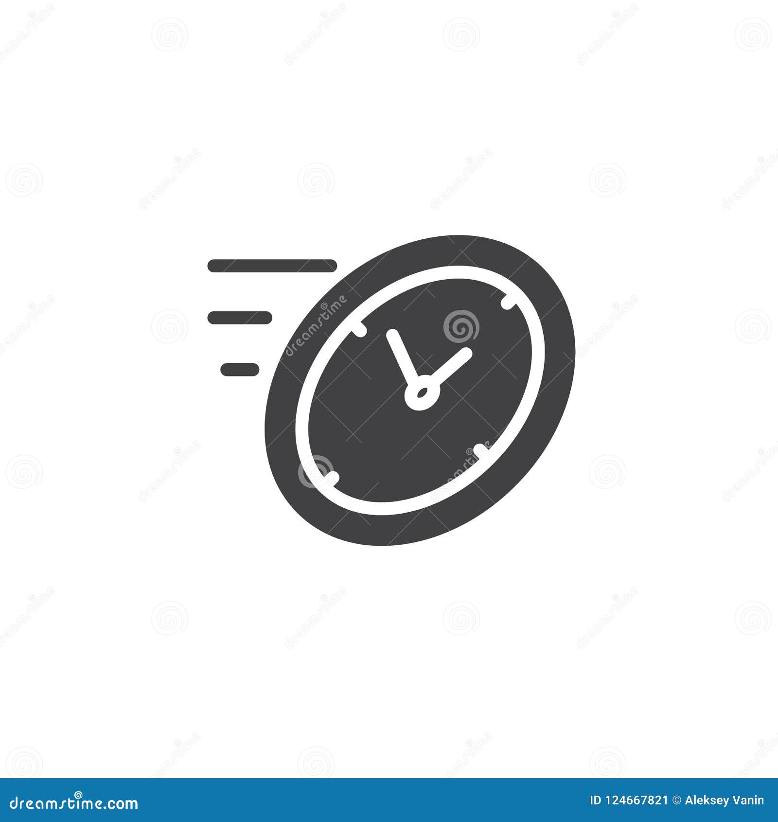 Fast time vector icon stock vector. Illustration of deadline - 124667821