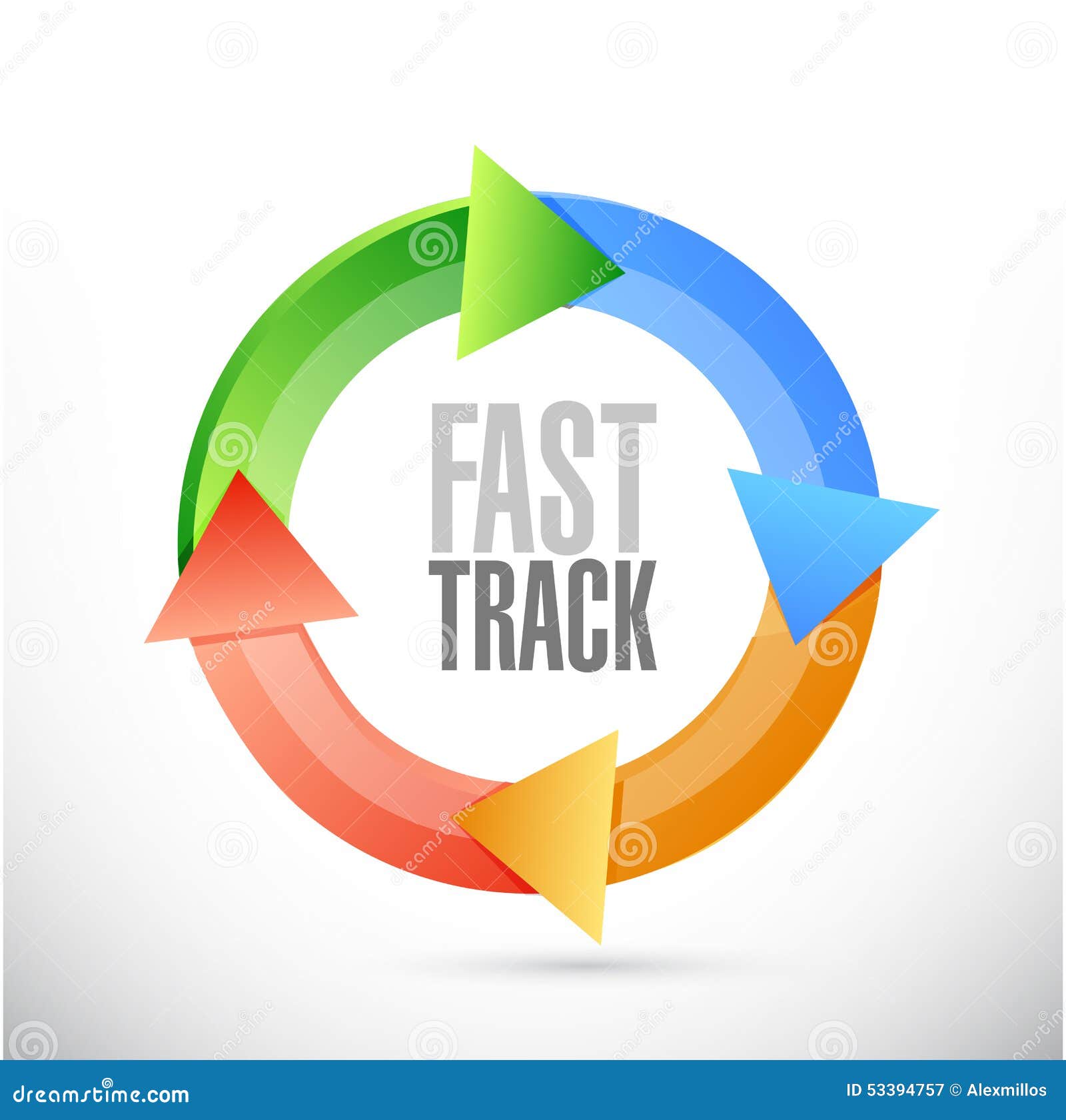 Fast Track Cycle Sign Concept Stock Illustration - Illustration of ...