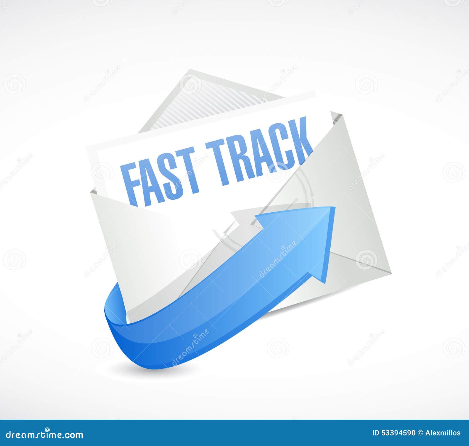 Fast Track Envelope Sign Concept Stock Illustration - Illustration of ...