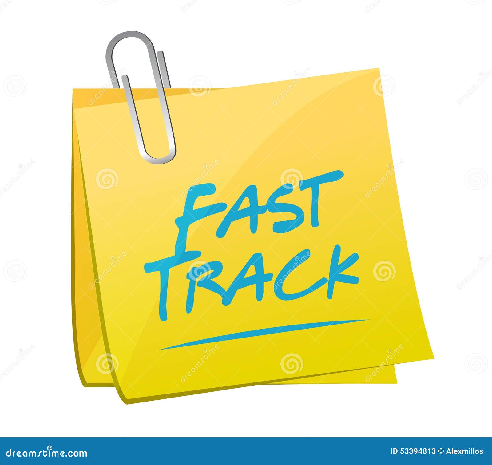 Fast Track Memo Post Sign Concept Stock Illustration - Illustration of ...