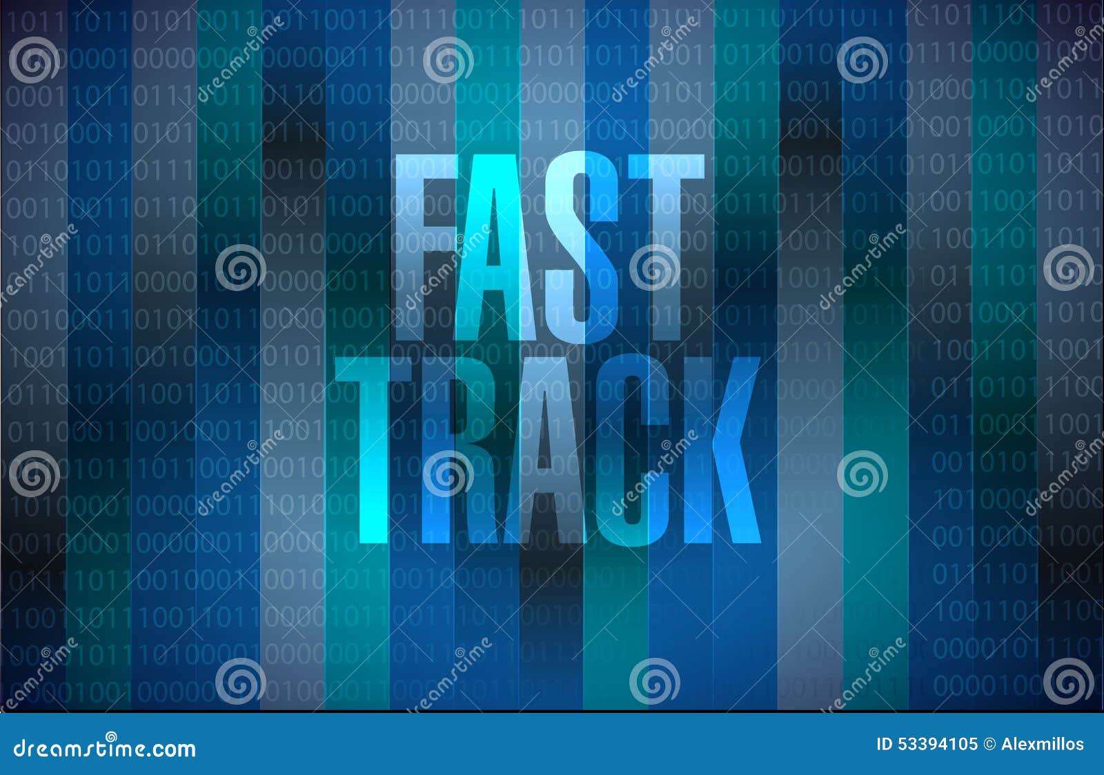 Fast Track Message Sign Concept Stock Illustration - Illustration of ...