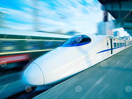 Fast train stock photo. Image of depot, engine, rails - 20440358