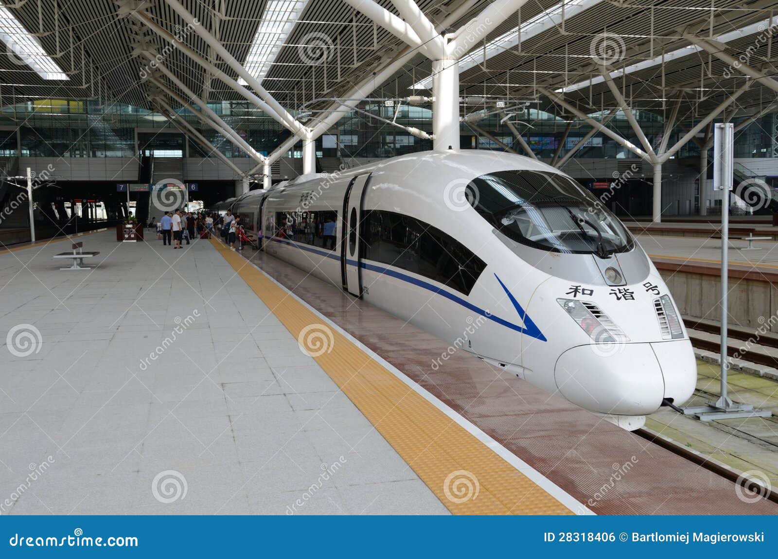 Fast train in China editorial photo. Image of wuhan, modern - 28318406