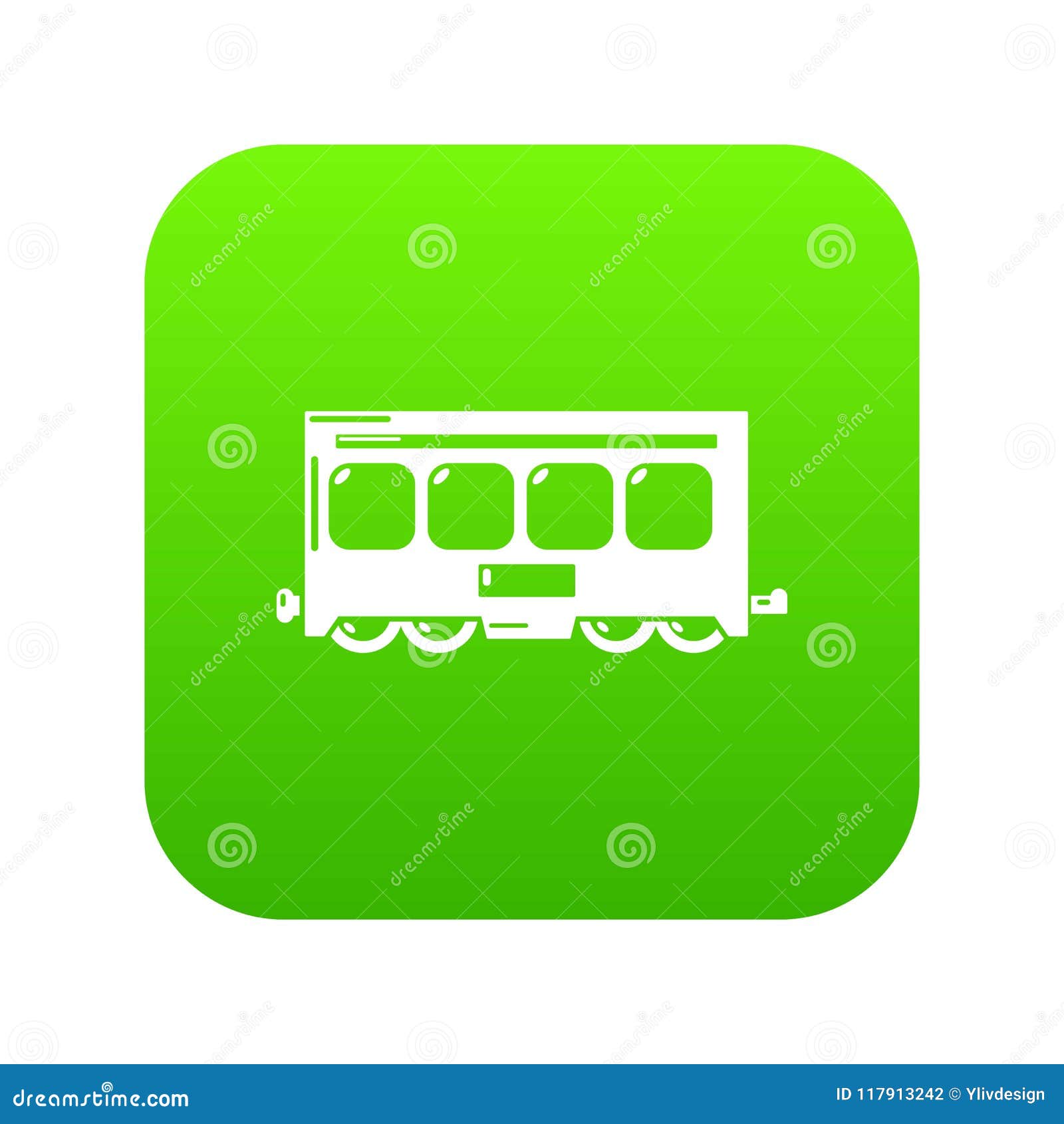 Fast Train Icon Green Vector Stock Vector - Illustration of carriage ...