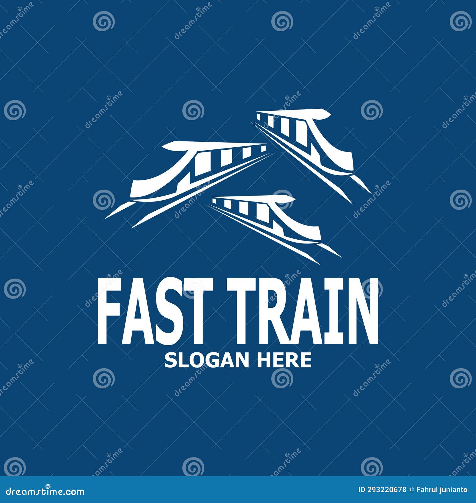 Fast Train Icon Logo Vector Template Stock Illustration - Illustration ...