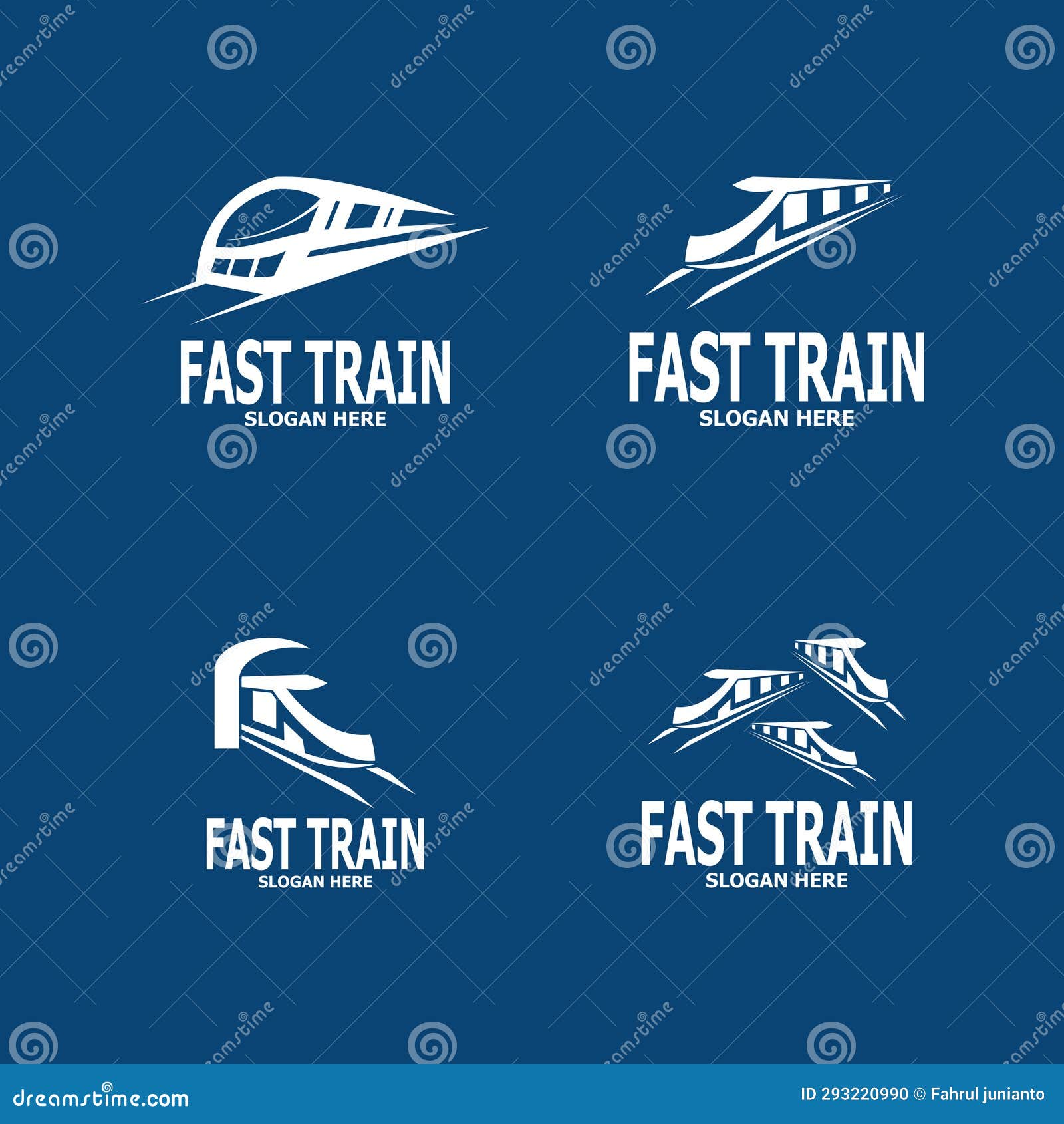 Fast Train Icon Logo Vector Template Stock Vector - Illustration of ...