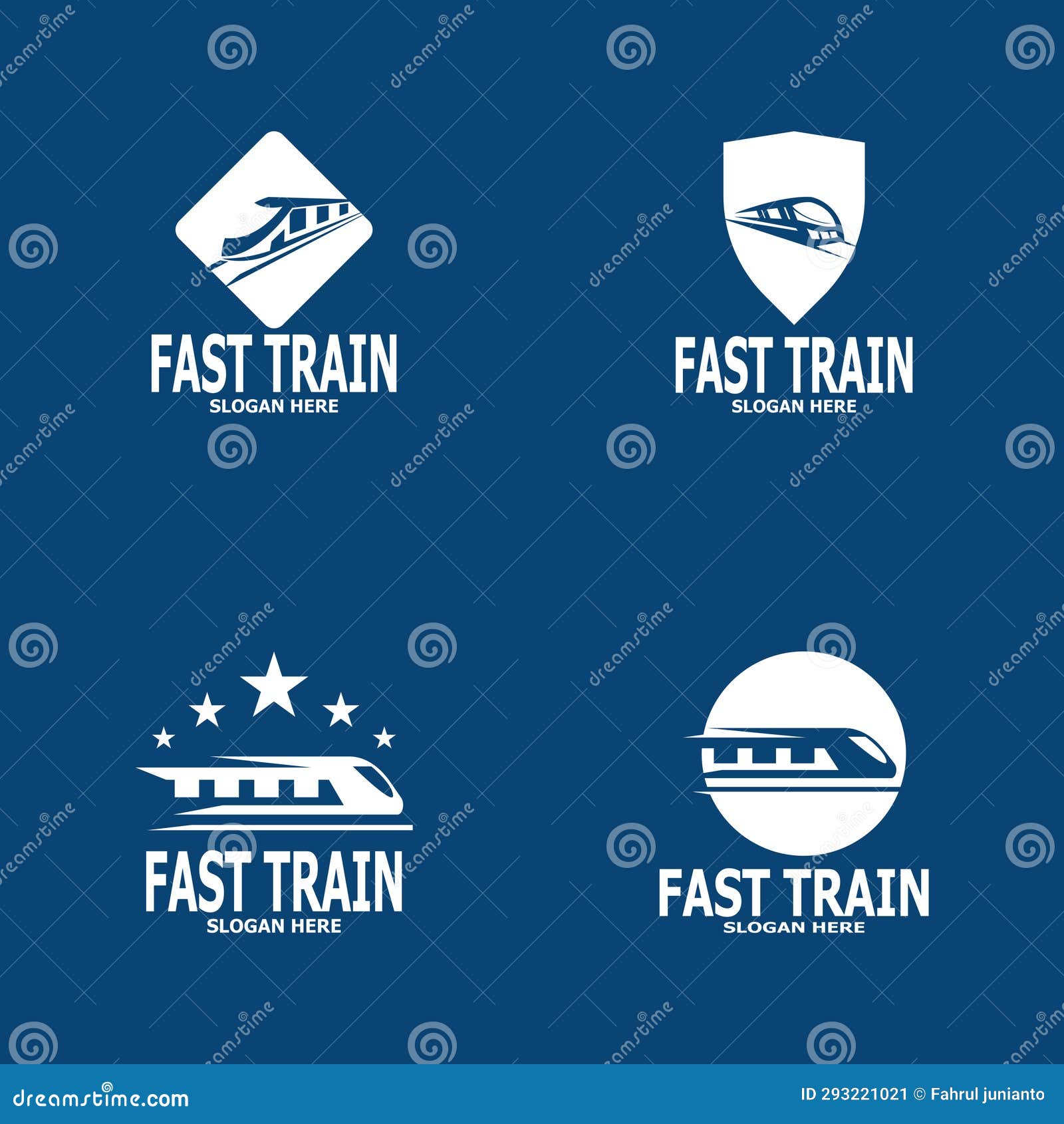 Fast Train Icon Logo Vector Template Stock Vector - Illustration of ...