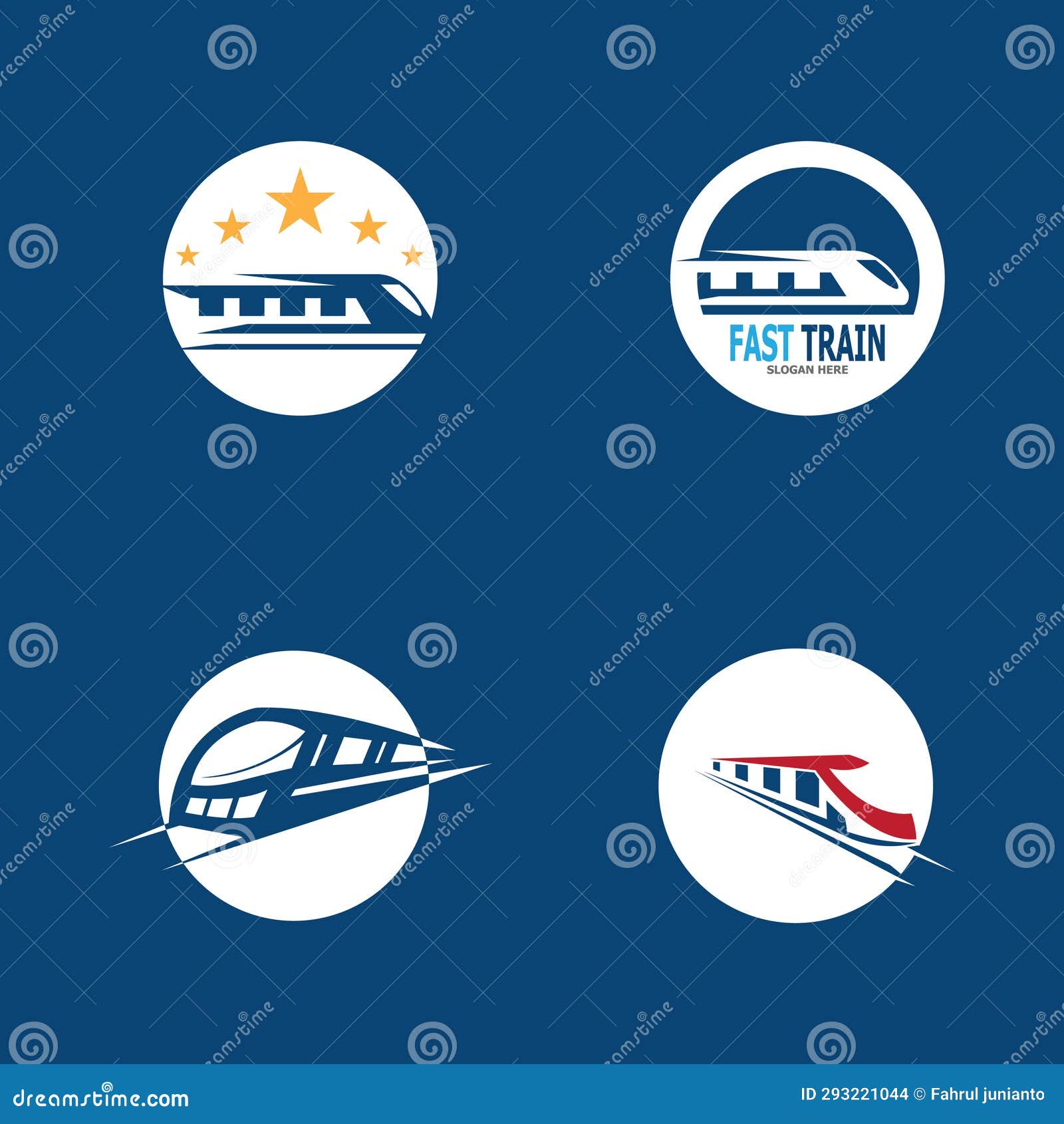 Fast Train Icon Logo Vector Template Stock Vector - Illustration of ...