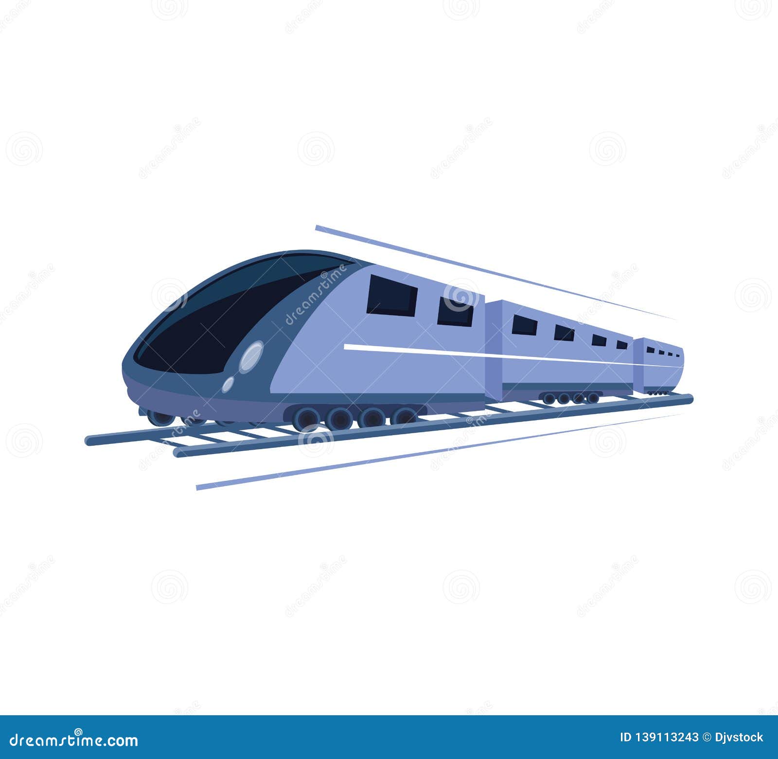 Fast train isolated icon stock vector. Illustration of express - 139113243