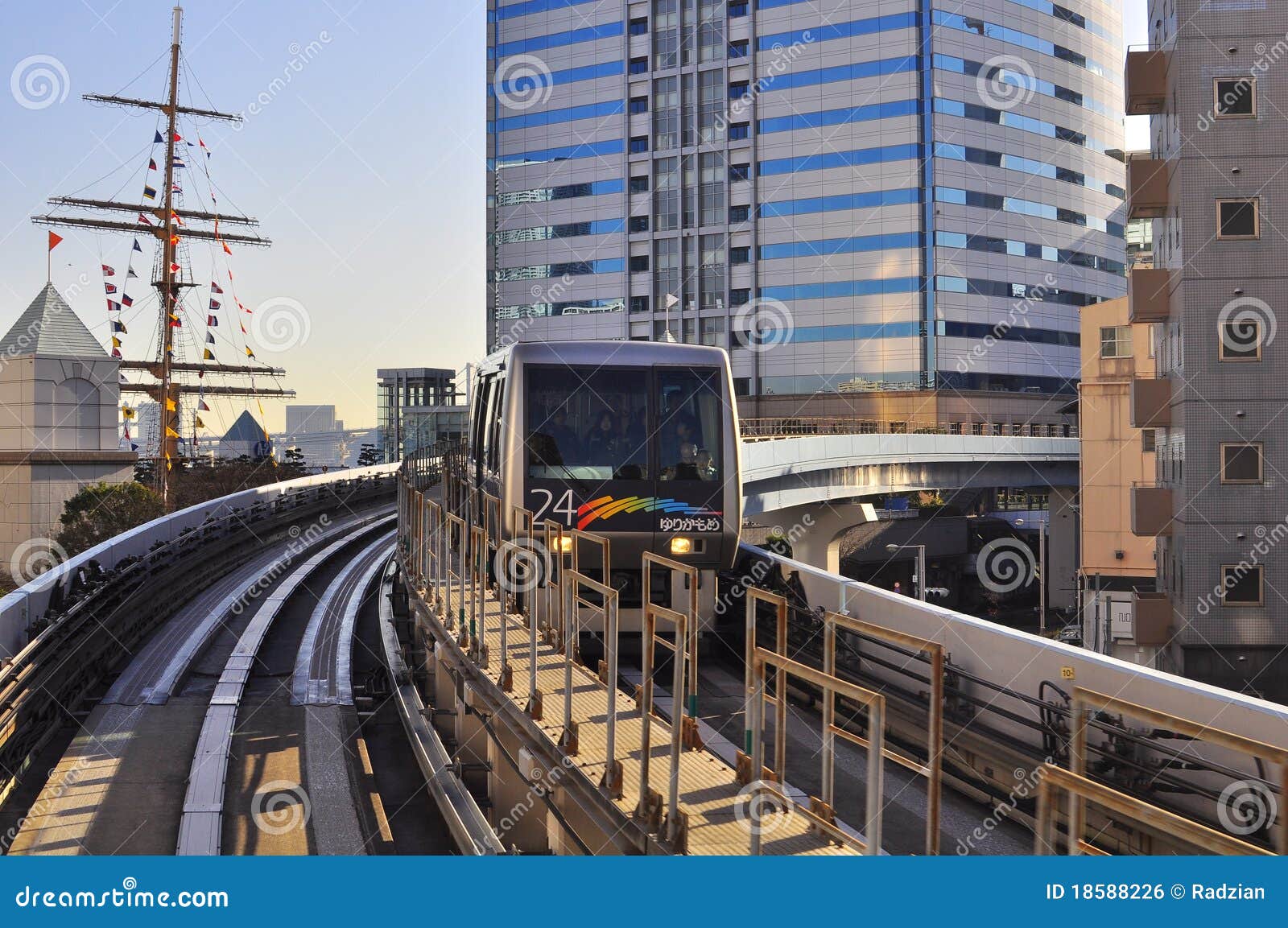 Fast Train ( Light Rail Transport ) Editorial Photo - Image of curve ...
