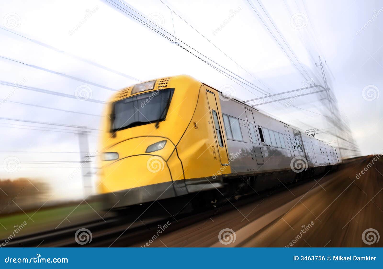 Fast Train with Motion Blur Stock Photo - Image of transport, commuting ...