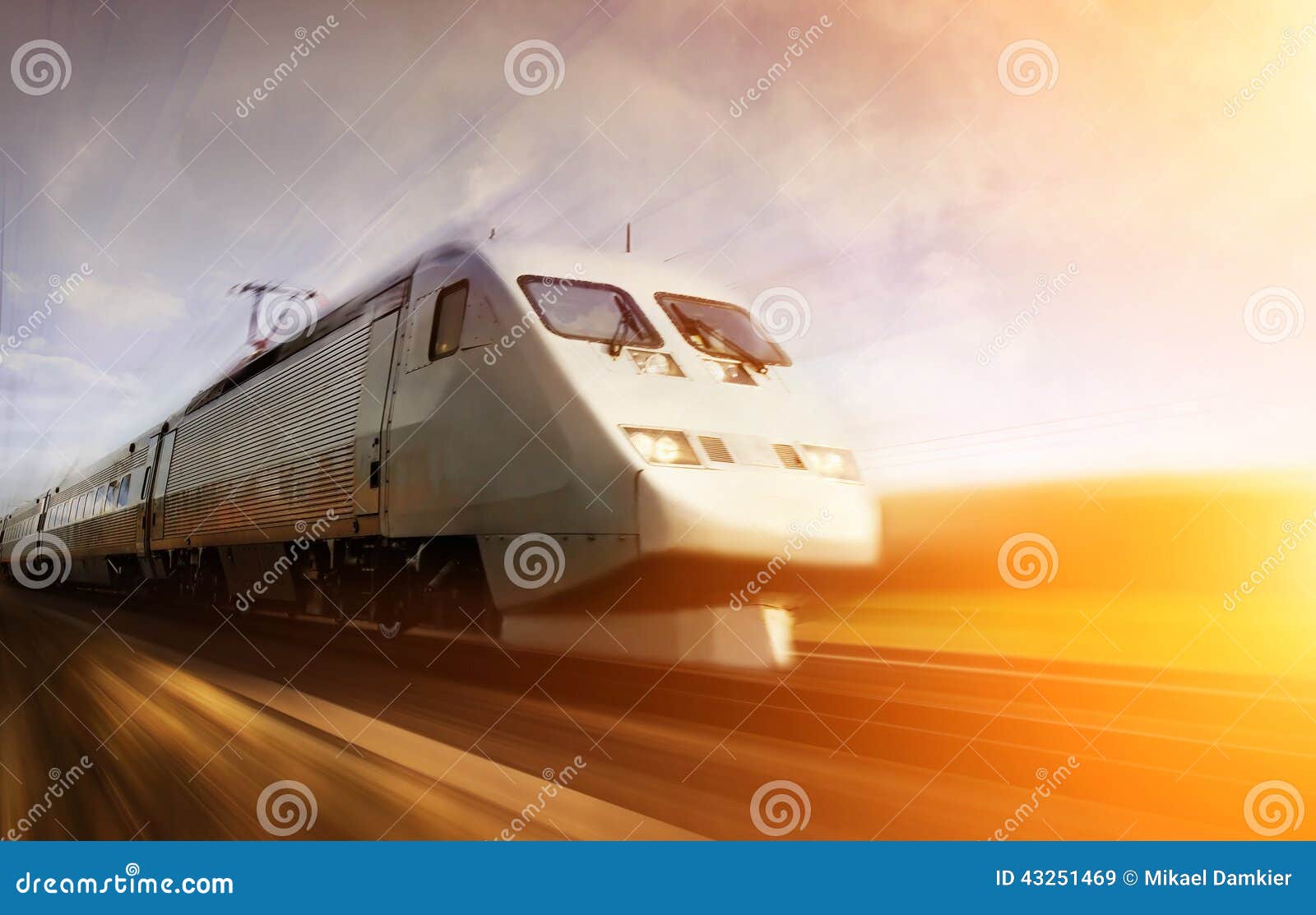 Fast Train with Motion Blur Stock Image - Image of locomotive, engine ...