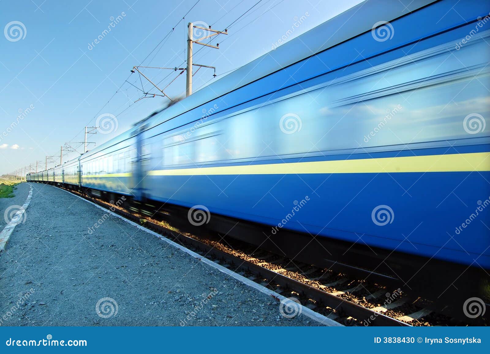 Fast train passing by stock photo. Image of speed, carriage - 3838430