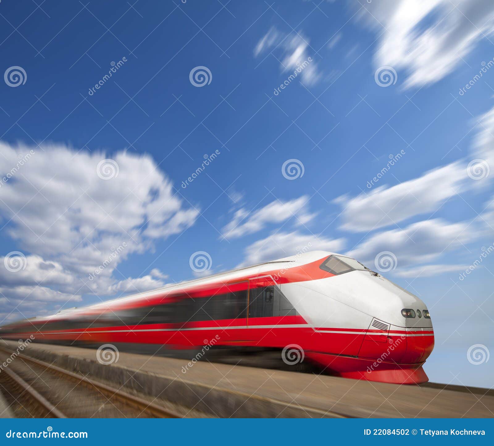 Fast Train Passing by. Motion Blur Stock Photo - Image of perspective ...