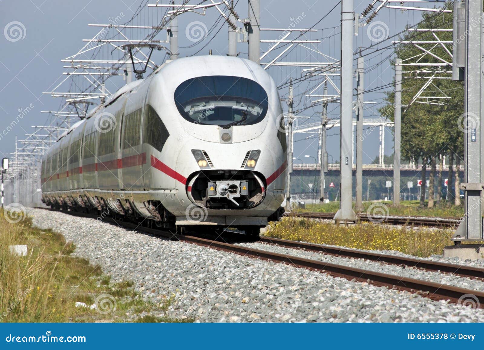 Fast Train Running in the Netherlands Stock Photo - Image of fast ...
