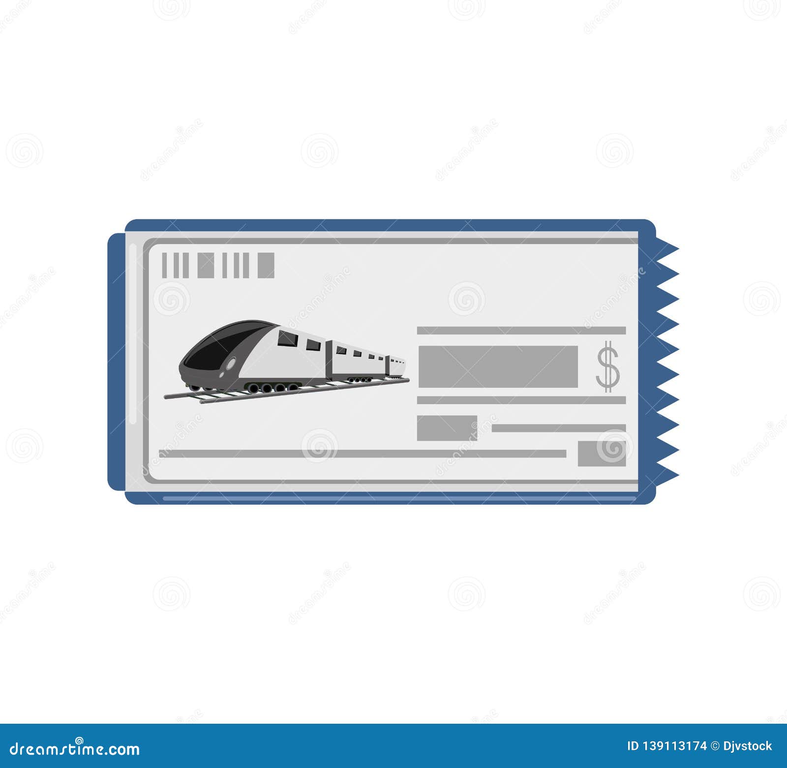 Fast train ticket icon stock vector. Illustration of ticket - 139113174