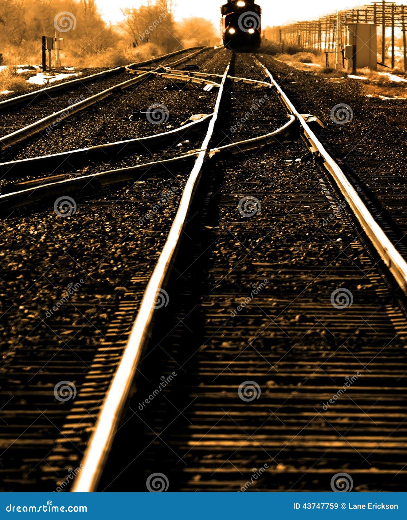 Fast Train on tracks stock image. Image of path, powerful - 43747759
