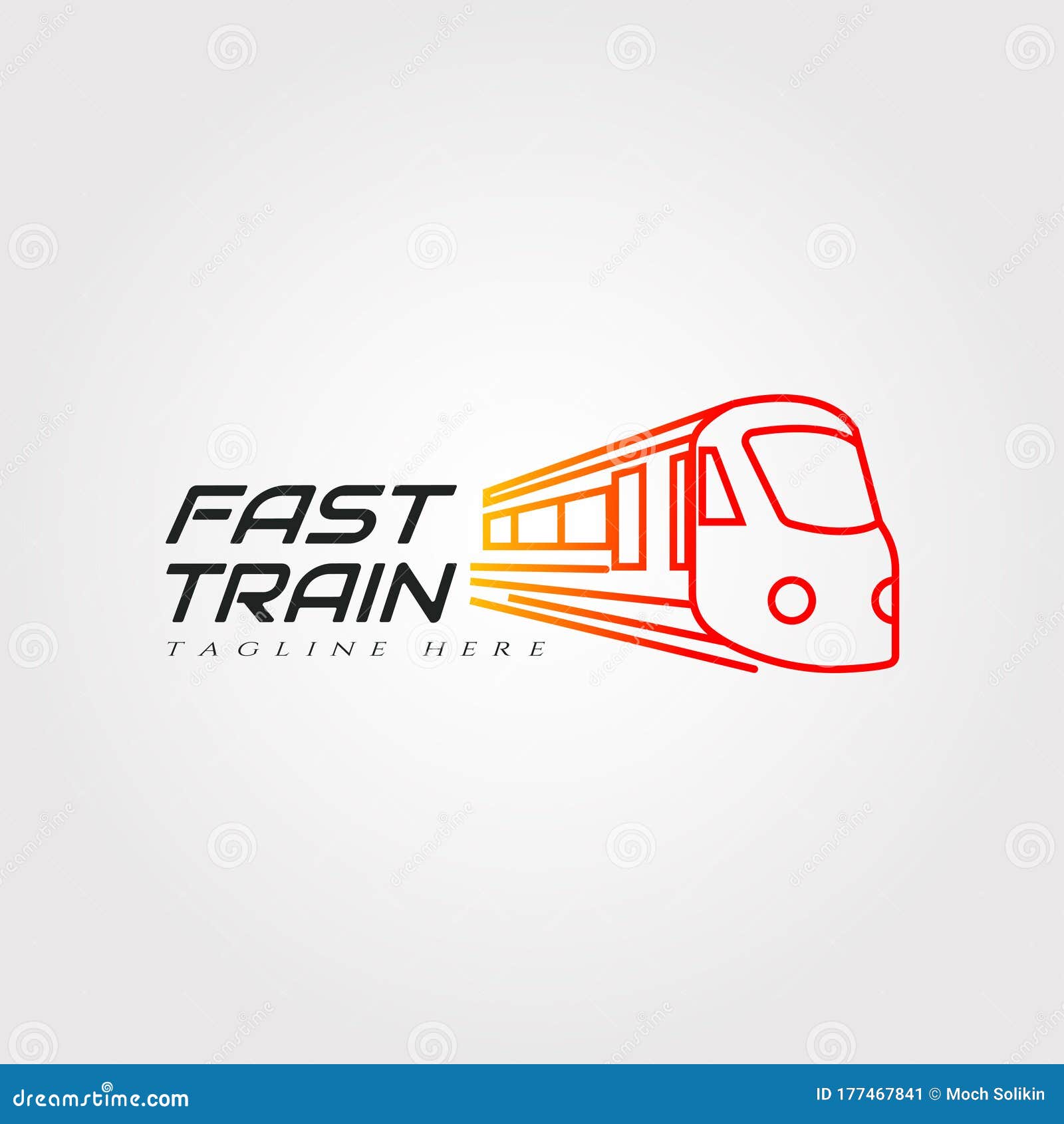 Fast Train Vector Logo Design, Transportation Icon Stock Vector ...