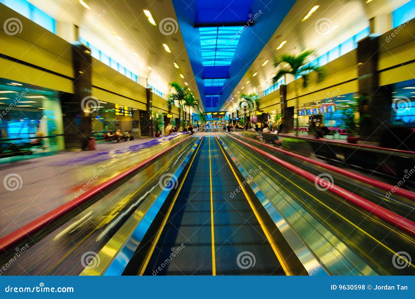 Fast travelator stock photo. Image of blur, terminal, facility - 9630598