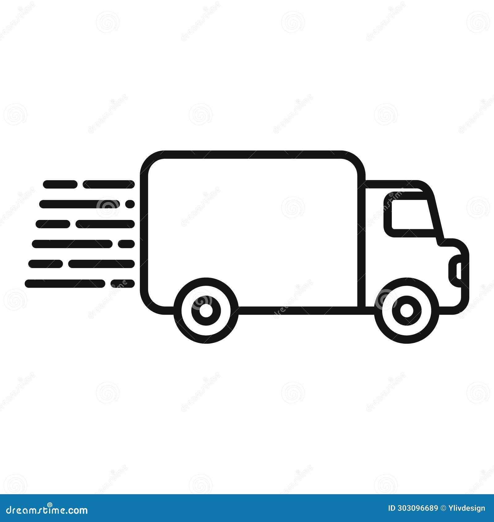 Fast Truck Delivery Icon Outline Vector. Velocity Parcel Stock ...
