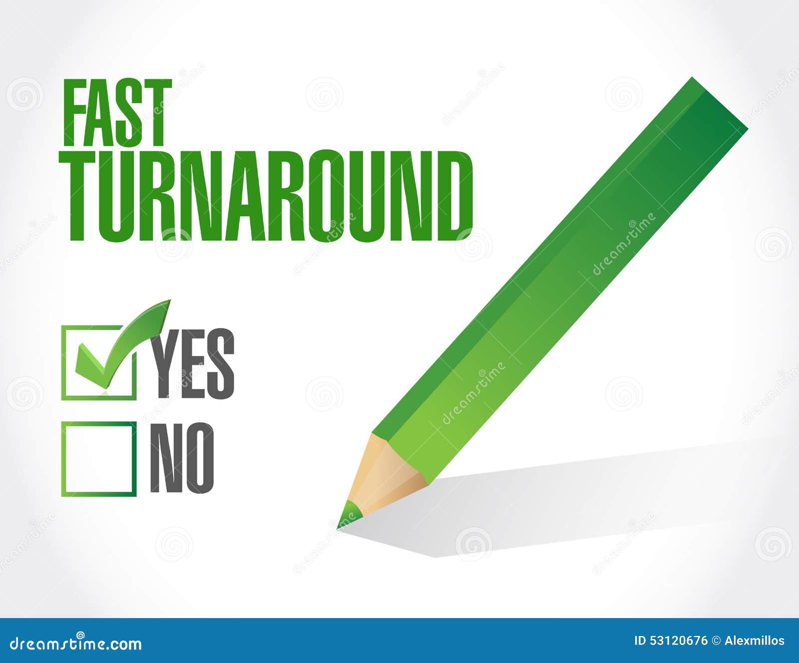 Fast Turnaround Check Mark Sign Royalty-Free Cartoon | CartoonDealer ...
