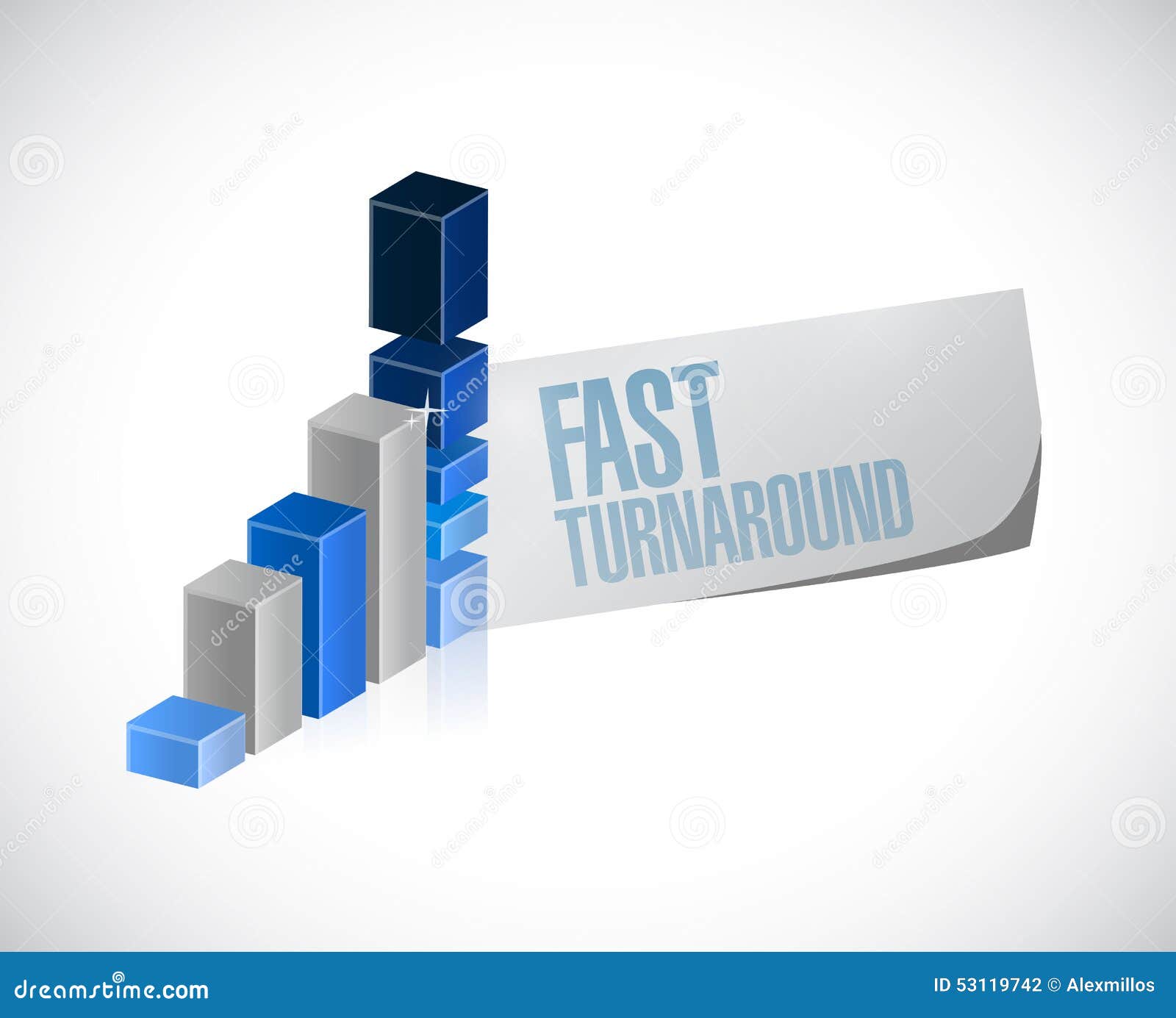 Fast Turnaround Business Graph Sign Stock Illustration - Illustration ...